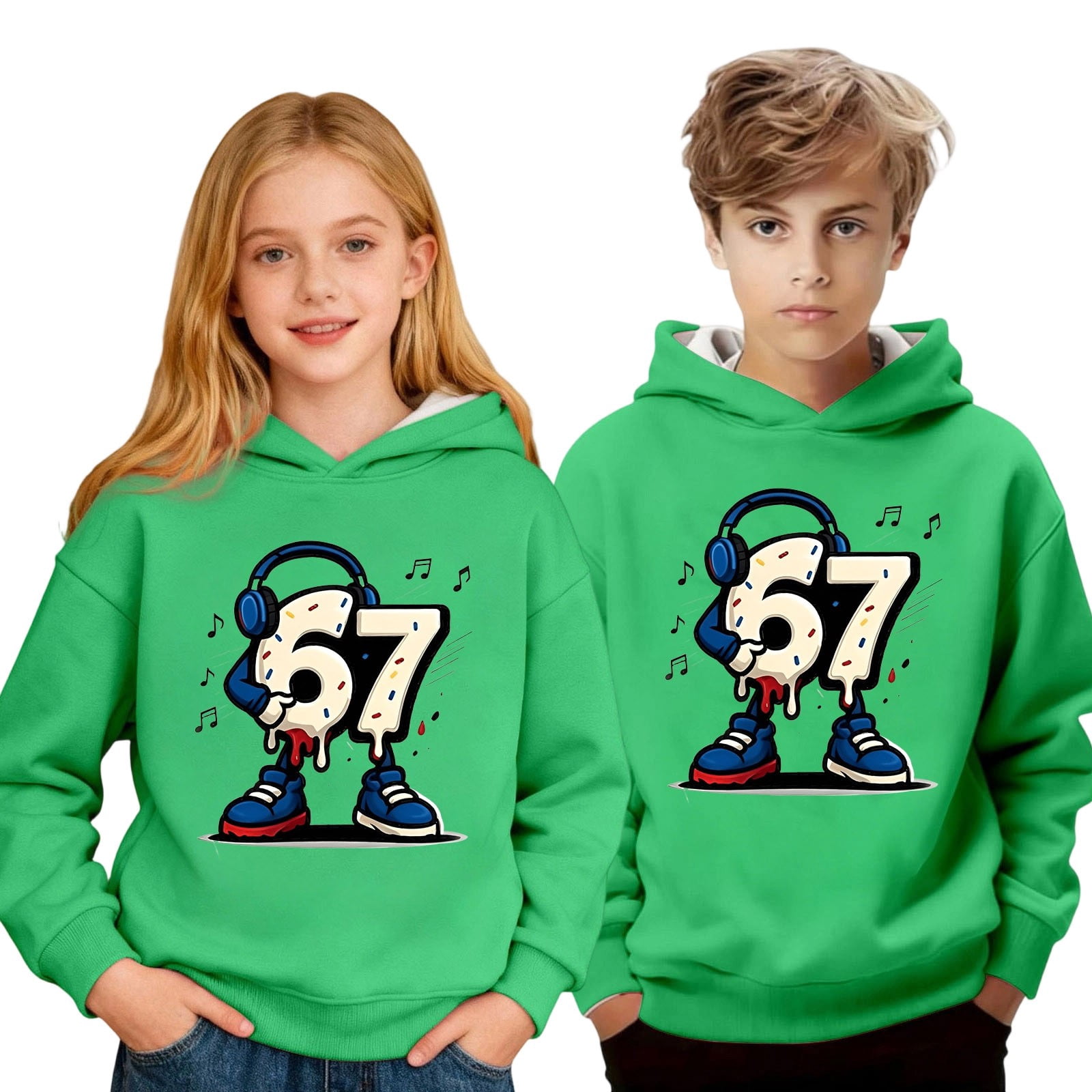 MUXiin 67 Sweatshirt Hoodies for Girls 6 7 Meme Ice Cream Novelty and ...