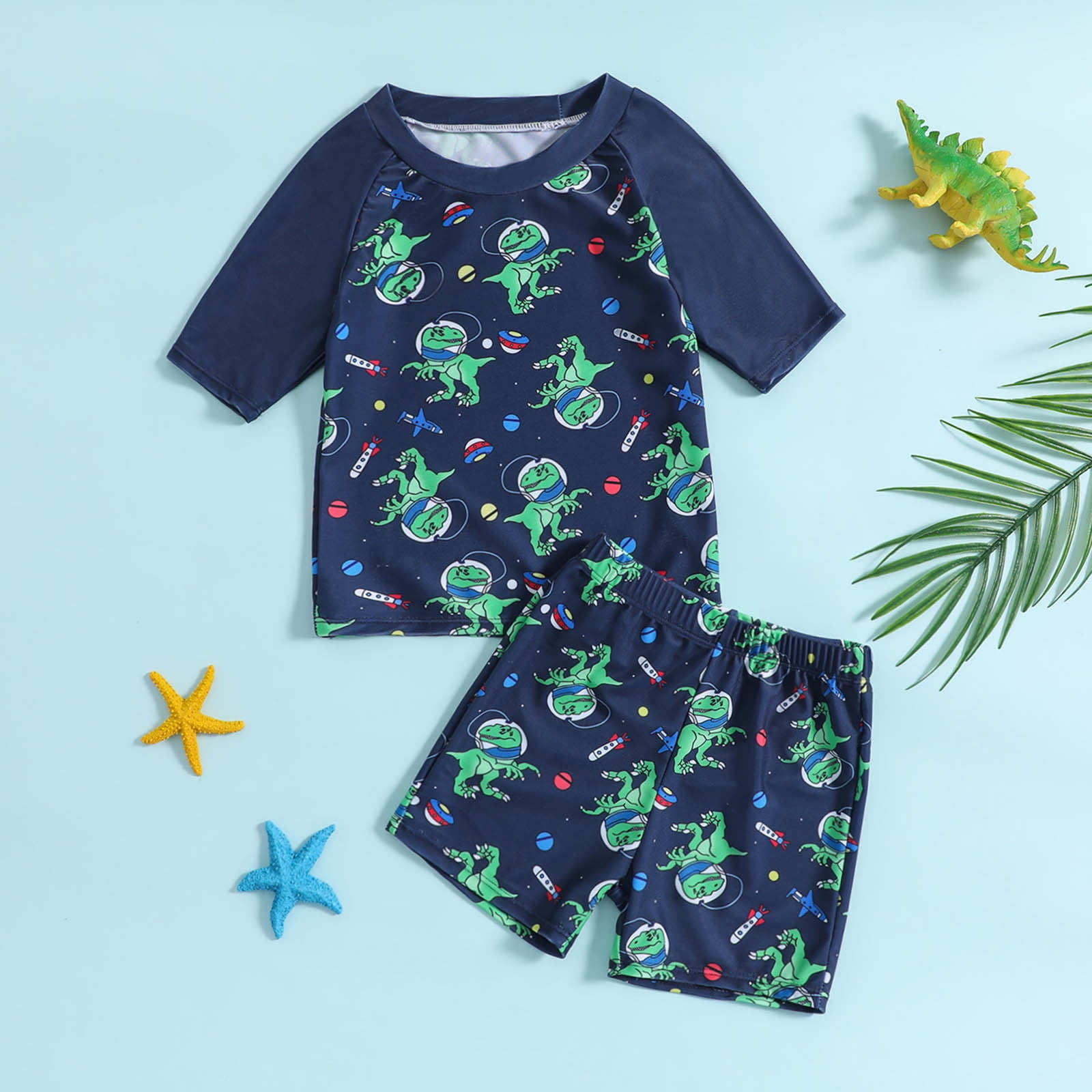 MUXiin 7 Year Old Boy Clothes Rash Guard Short Sleeve Bathing Suits for ...