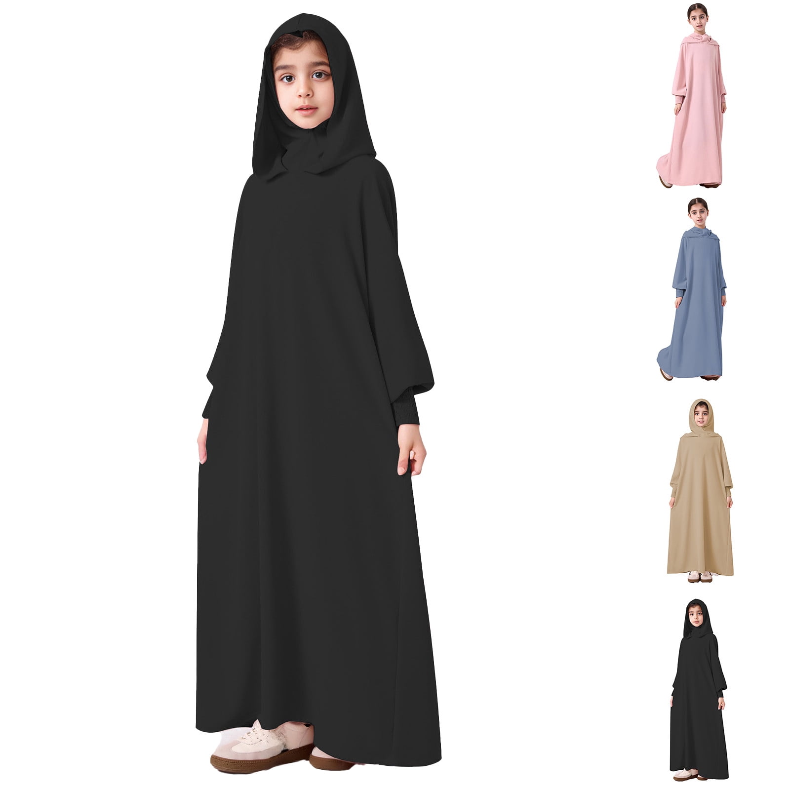 MUXiin Abayas for Girls Muslim Chiffon Prayer Burqa Dress Burkas for ...