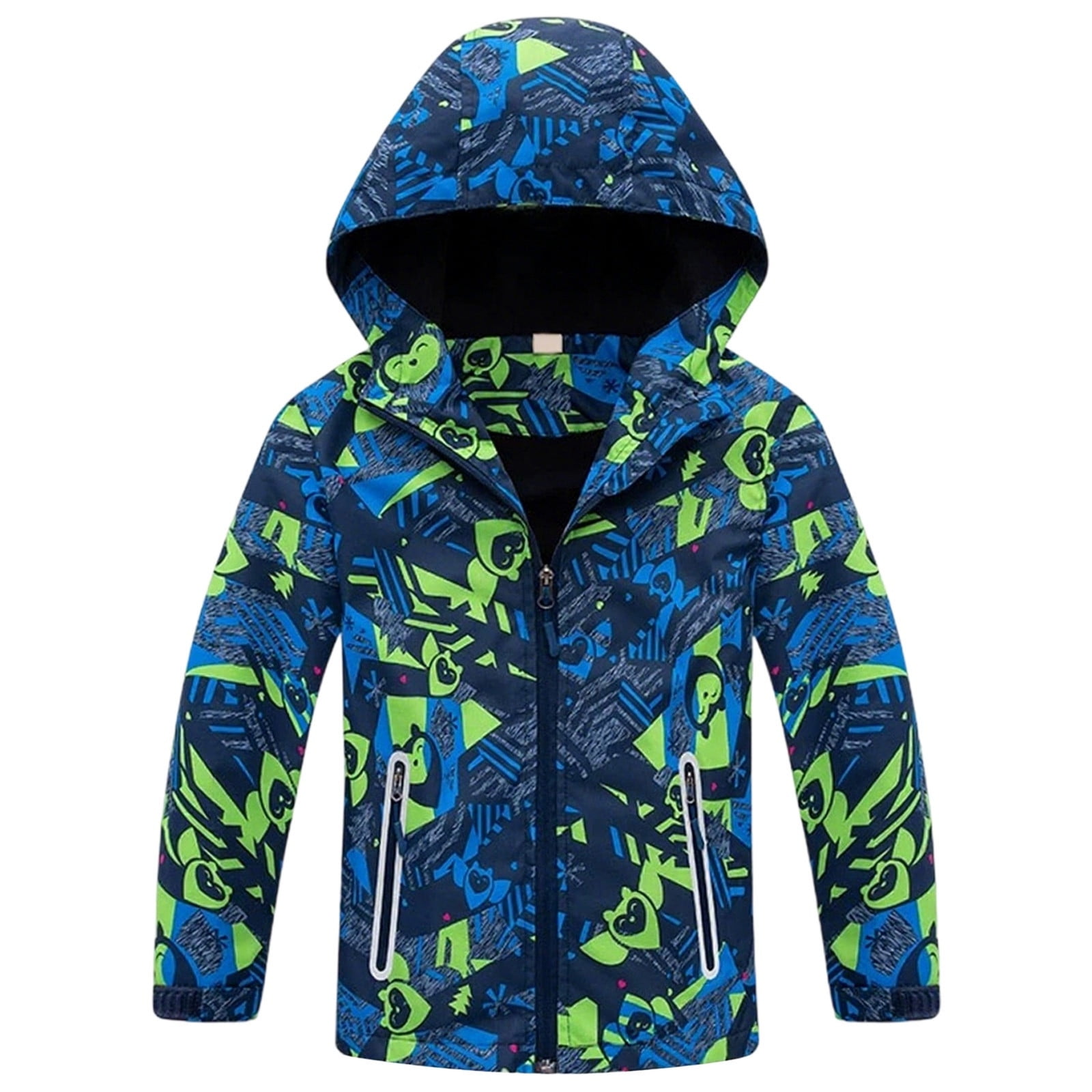 MUXiin Boys Girls Rain Jacket Lightweight Waterproof Hooded Lined ...