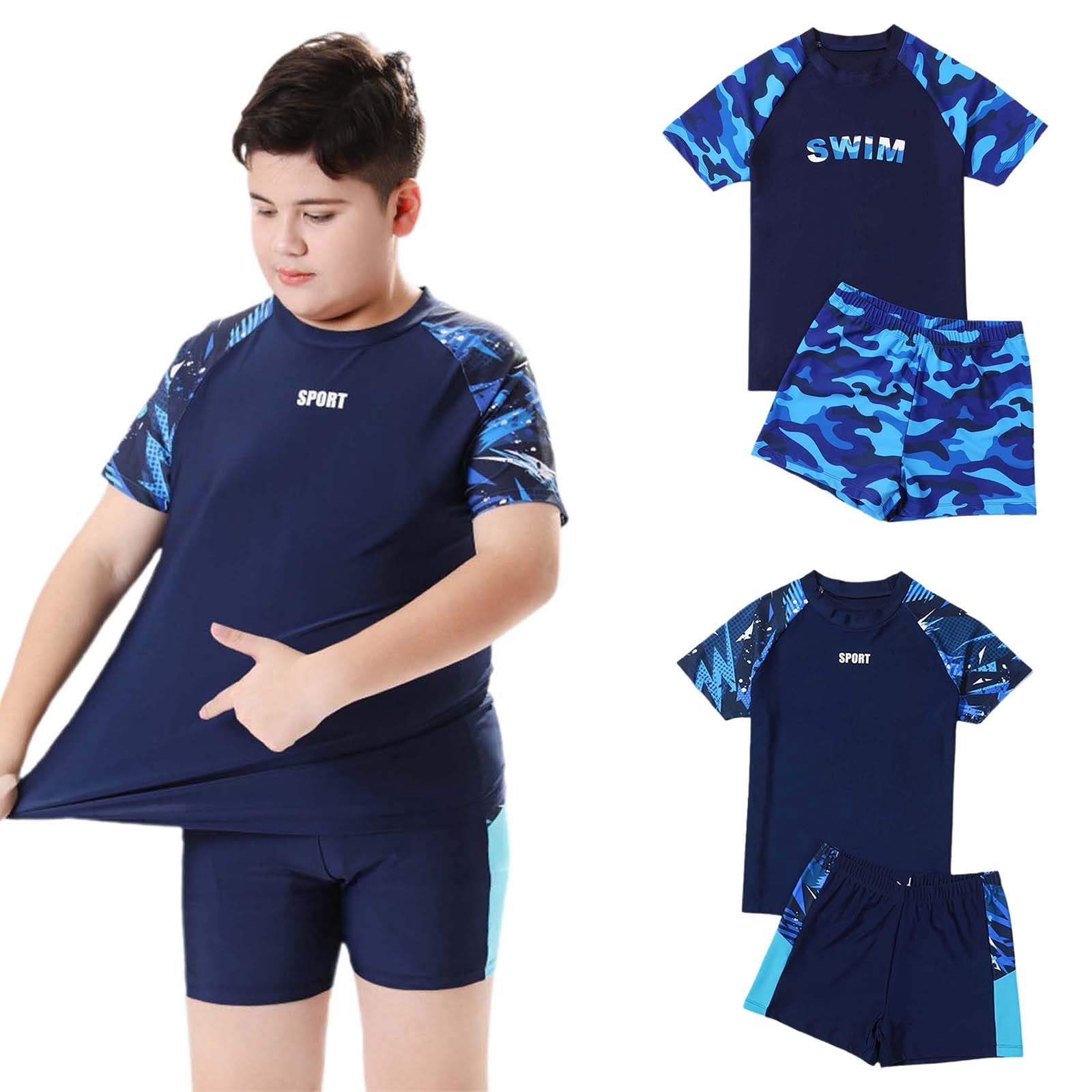MUXiin Boys Swim Suits Rash Guard Short Sleeve Baby Boy Swimsuit Boys ...