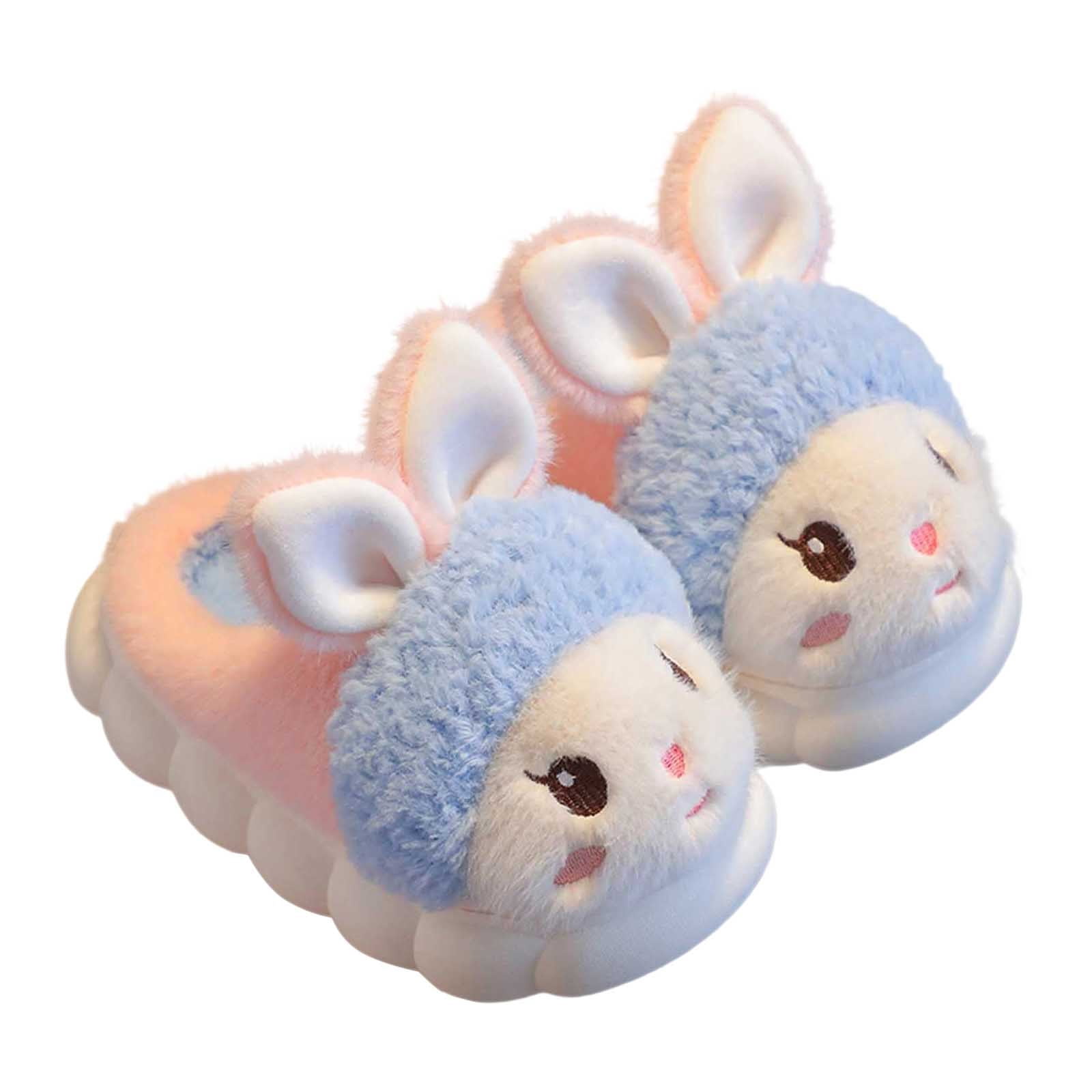 MUXiin Cute Slippers For Kids Winter Girls Slippers Cozy Soft Sole ...