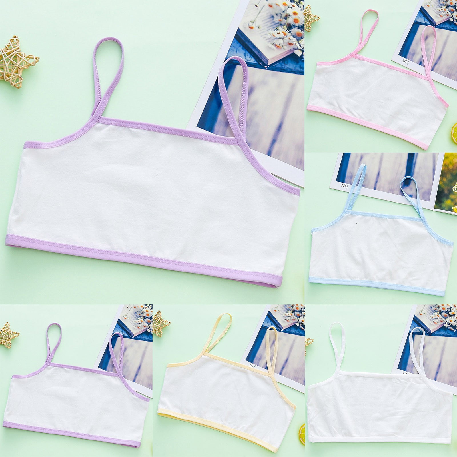 MUXiin Girls Bras 10-12 Seamless Crop Top Bra for Girls Lightweight ...