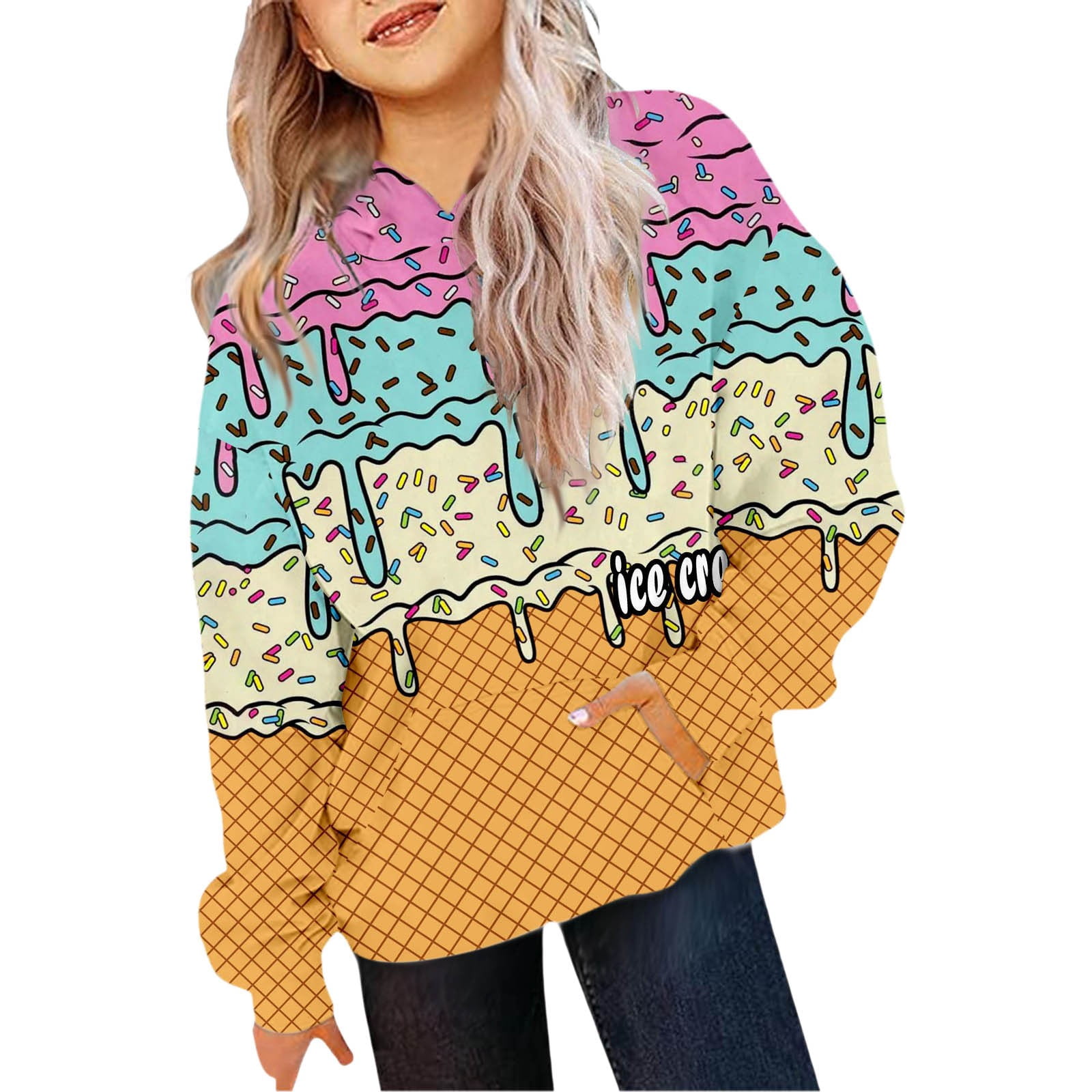 MUXiin Girls Hoodies Size 14-16,Cute Preppy Hooded Sweatshirts For ...