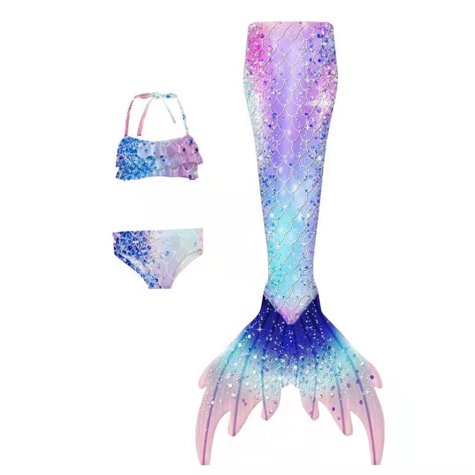 MUXiin Girls Mermaid Swimsuit with Tail Mermaid Tail Mermaid Tails ...