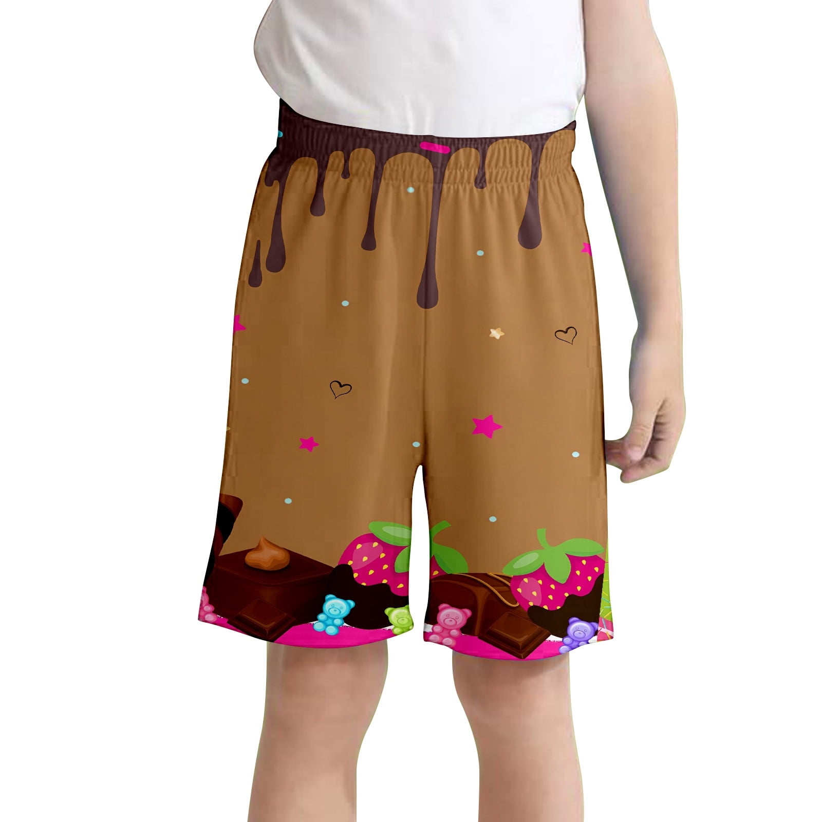 MUXiin Ice Cream Shorts Men Elastic Waistband Drawstring Bathing Suit ...
