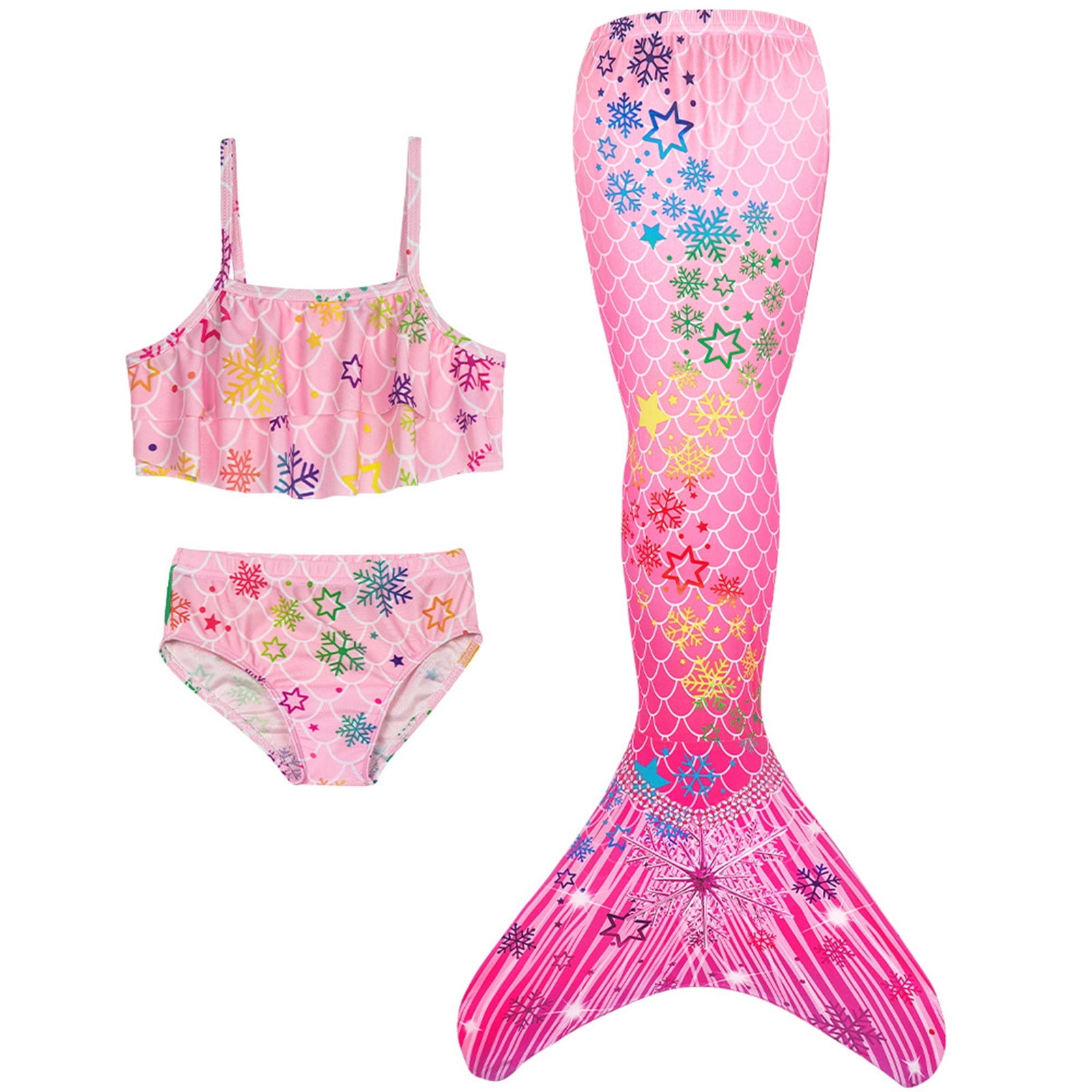 MUXiin Swimsuit with Tail 3t Fish Tail Set Tankini Set Fish Scale 3pcs ...