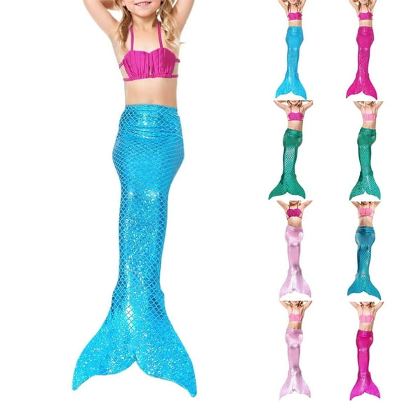 MUXiin Tail Swimsuit for Girls 7-8 3pcs Girl Swimsuit Bathing Suits ...