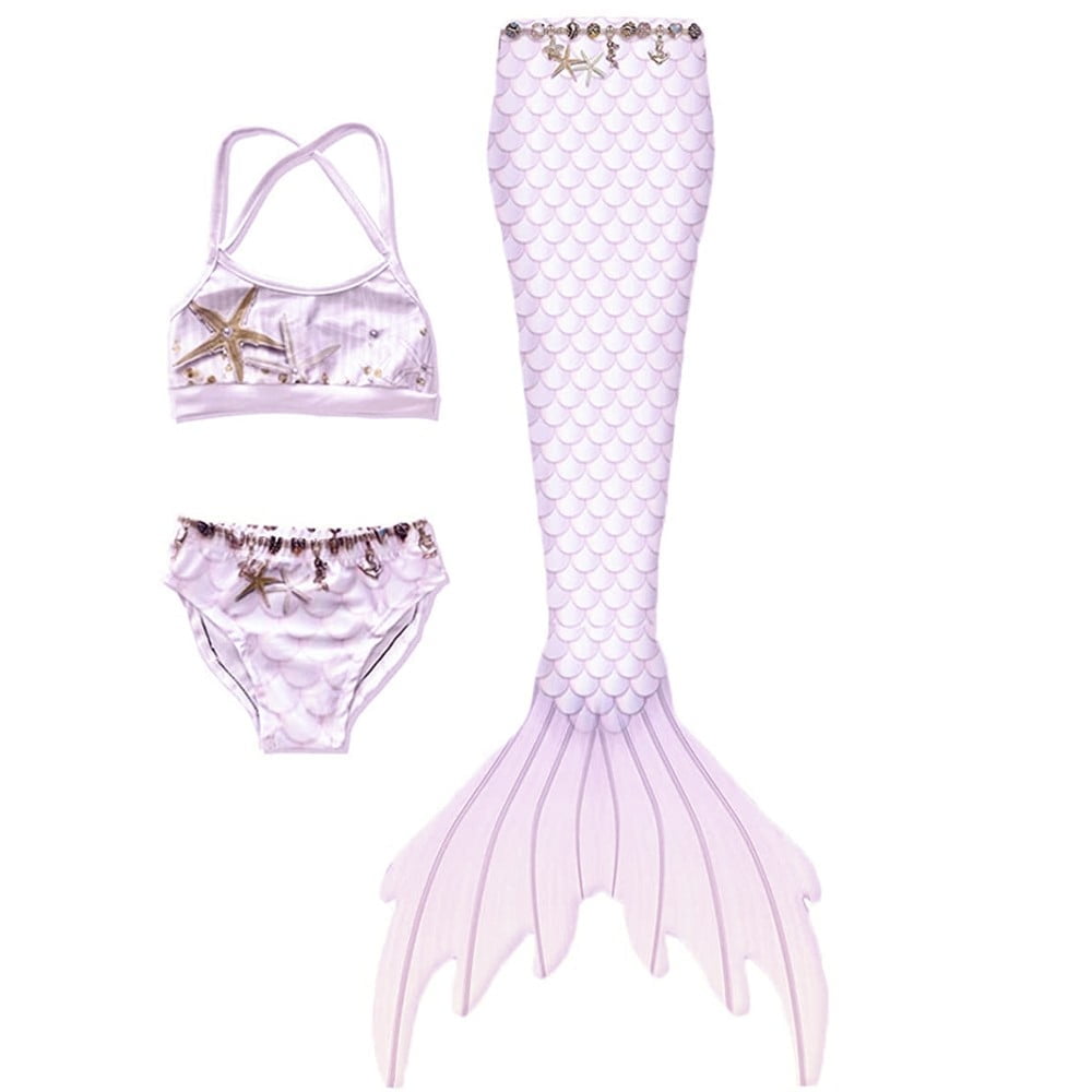 MUXiin Tail Swimsuit for Girls Fish Tail Set Sling Bikini Fishscale ...