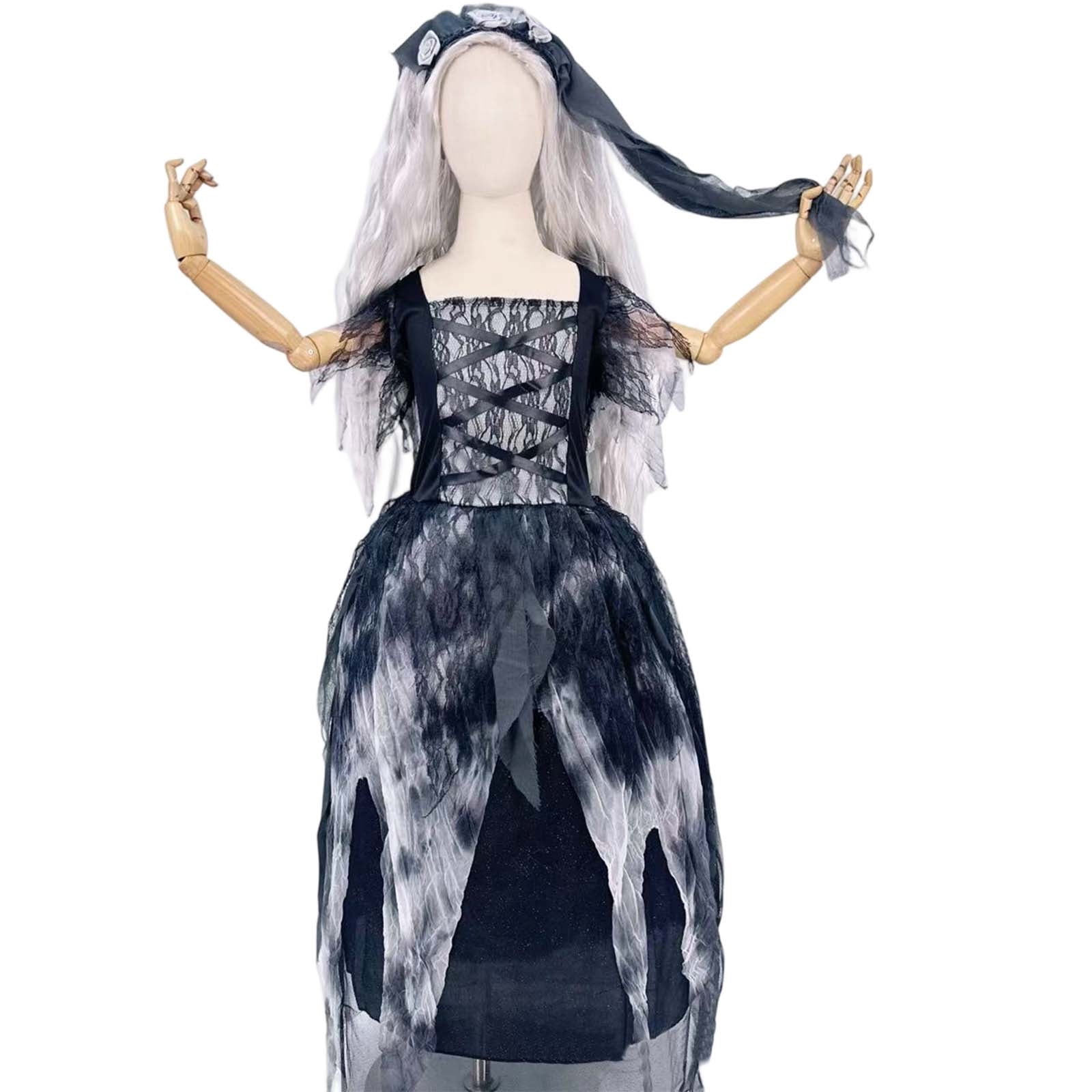 MUXiin Toddler Halloween Costume 4-6 Years,Gothic Witch Dress For Girls ...