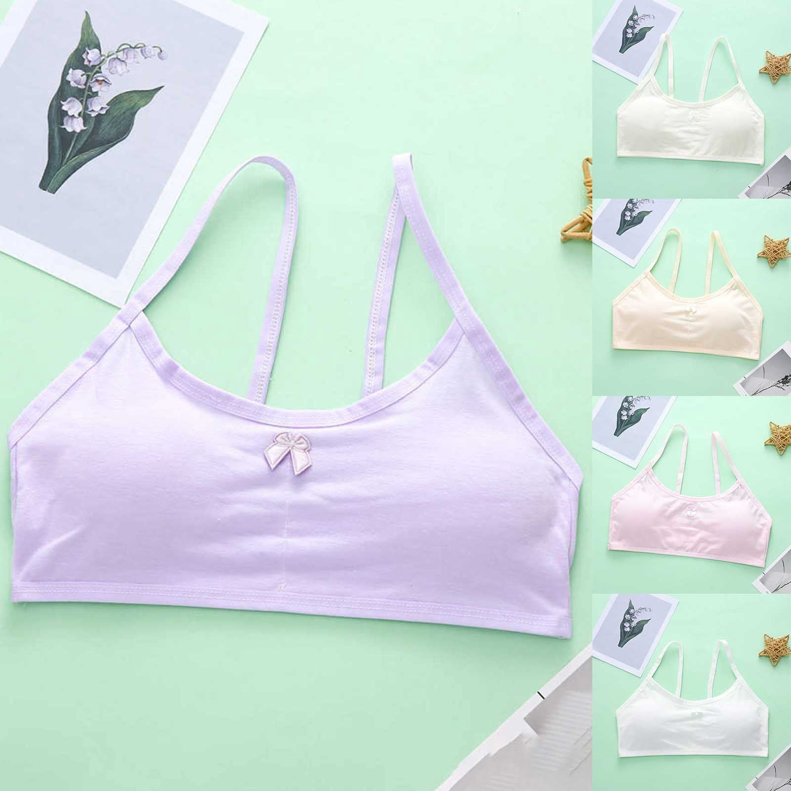 MUXiin Training Bras for Girls 8-10 Seamless Crop Top Sports Bra for ...