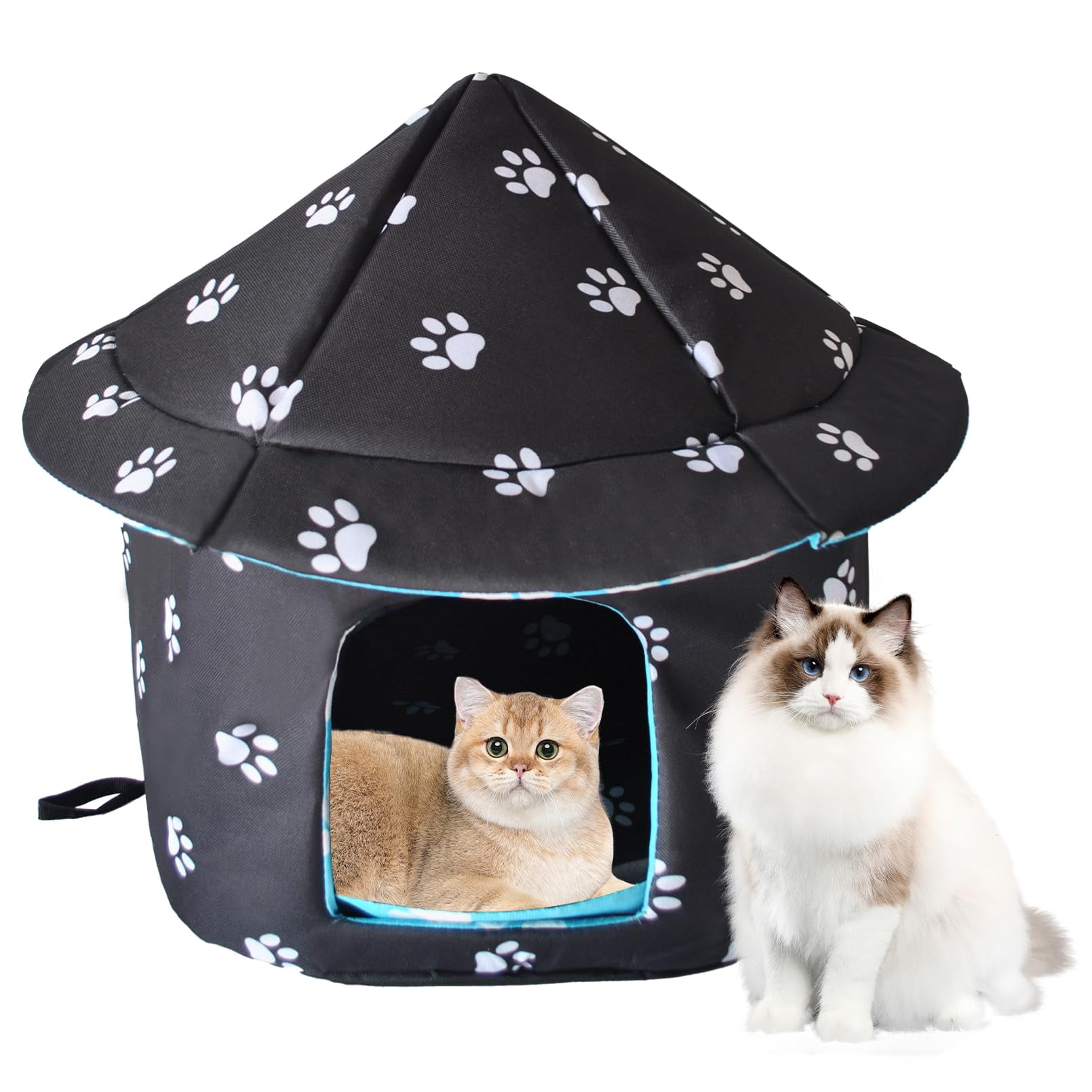 MUYG Stray Cats Shelter Bed Weatherproof Foldable House Warm Feral Pet ...
