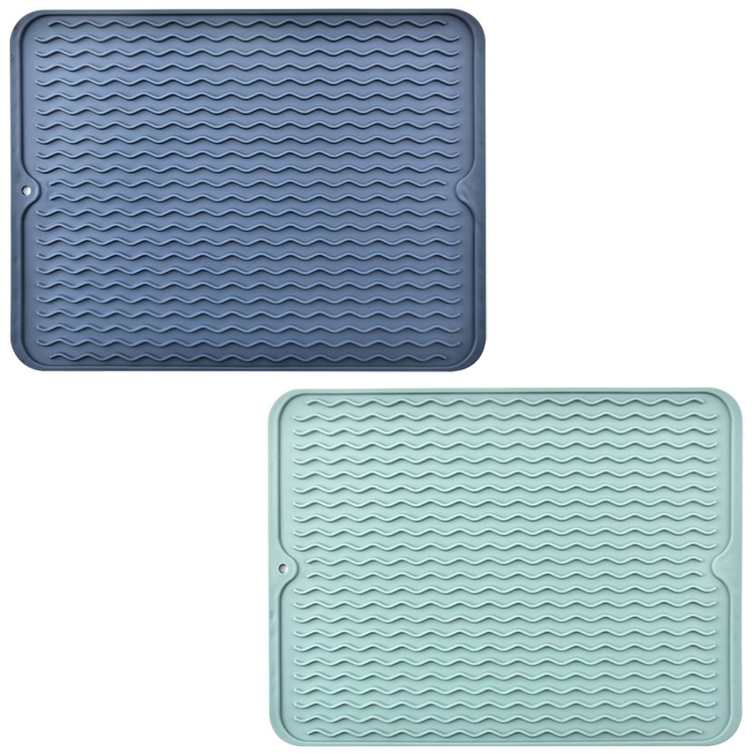 Dependable Industries Microfiber Dish Drying Mat 2 Pack 20 x 15 inch ...