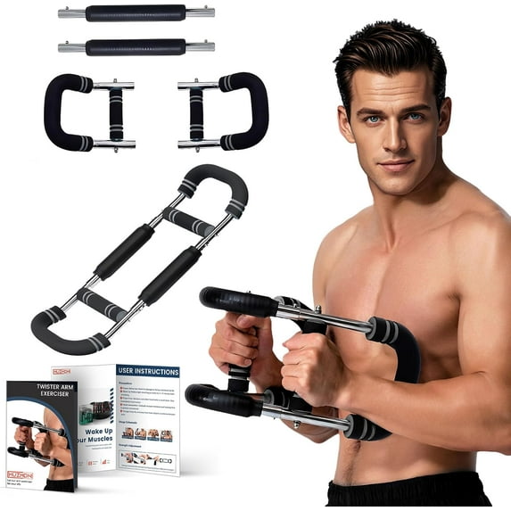 MUZMDNI Twister Arm Trainer Equipment Adjustable Spring Workout Bar ...
