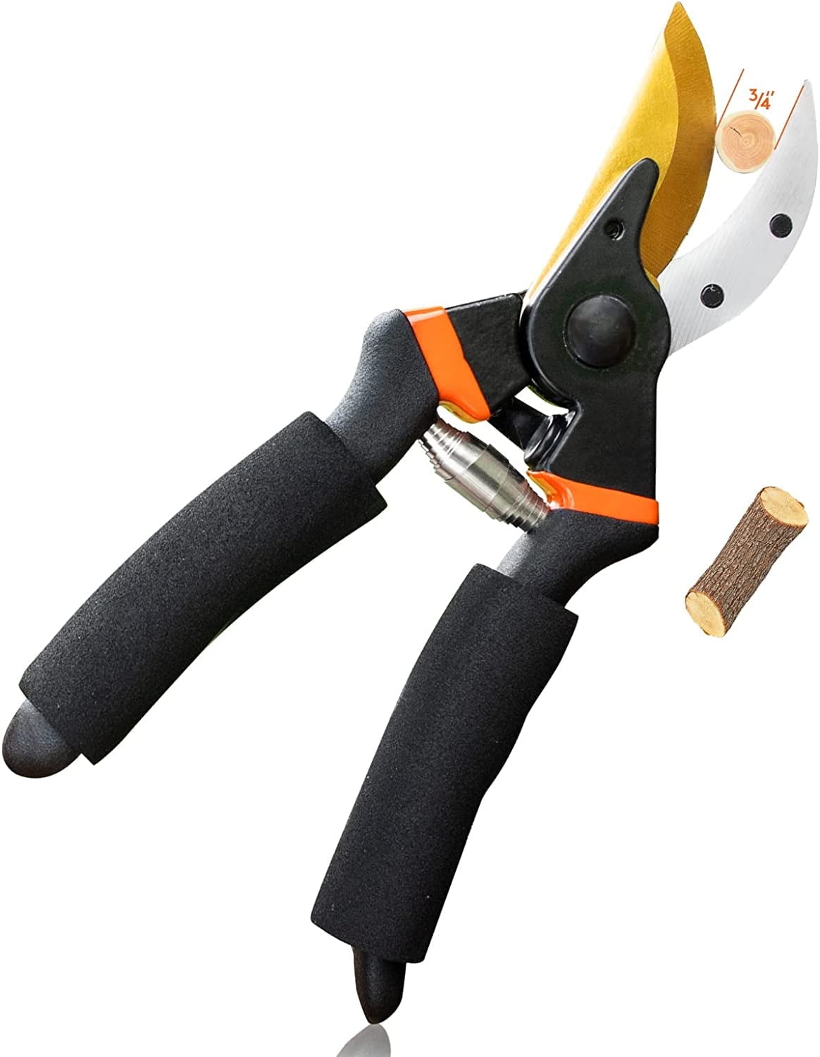 MUZPU Pruner & Hedge Shears, 8" Pruning Shears, Hedge Clippers with Non ...