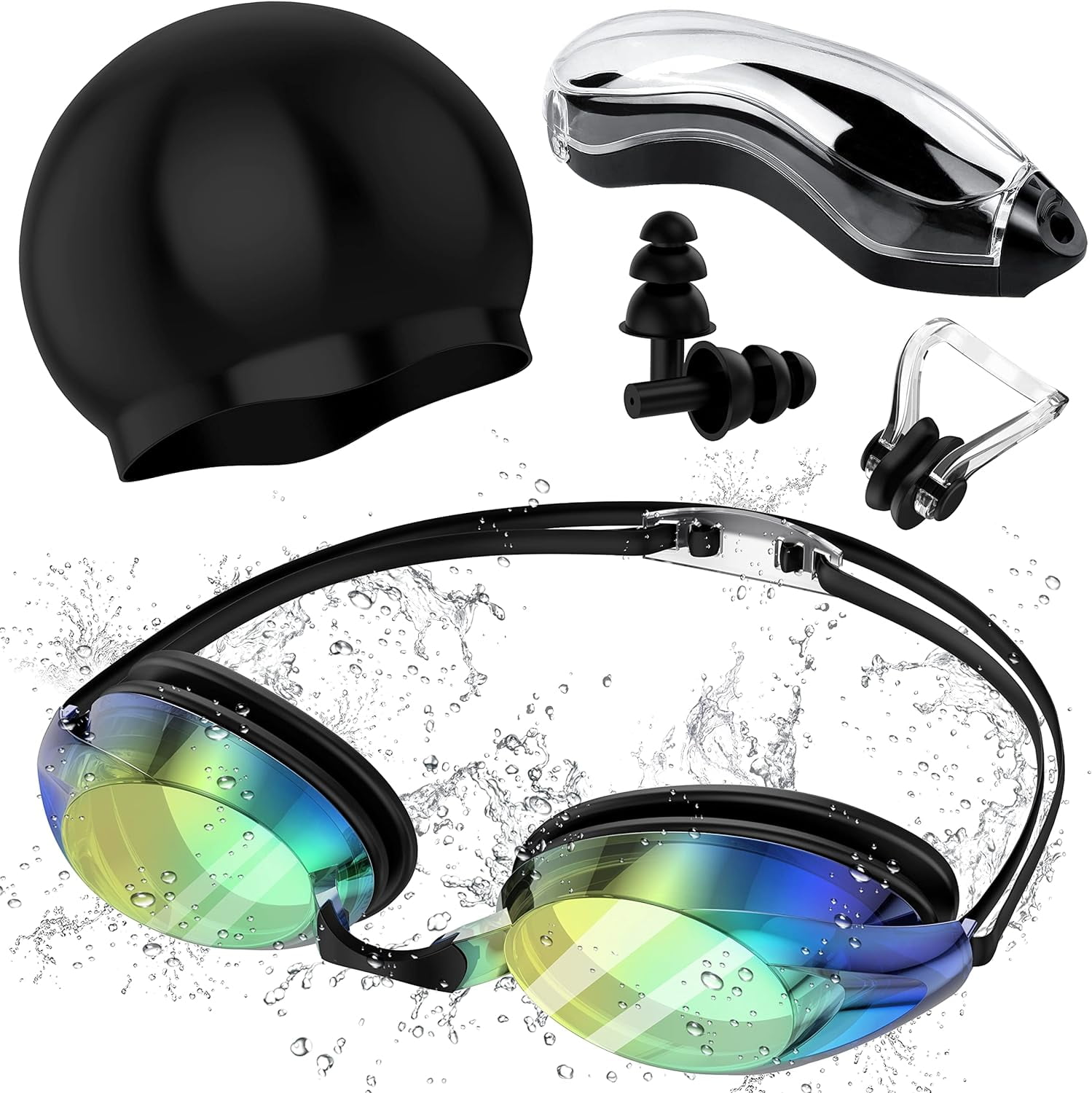 MUZPU Swimming Goggles for Kids Men Women, Swim Goggles for Kids Adults ...