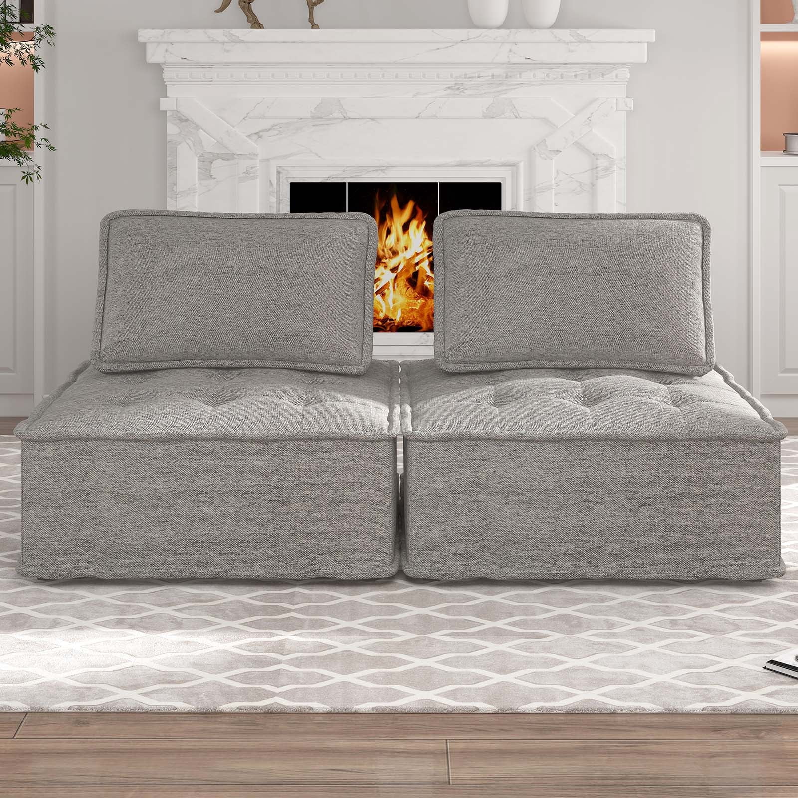 MUZZ 2-Seater Modular Sofa, Free Combination, Oversized Soft Seat, for ...