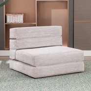 Costway Tri-Fold Fold Down Chair Flip Out Lounger Convertible Sleeper ...