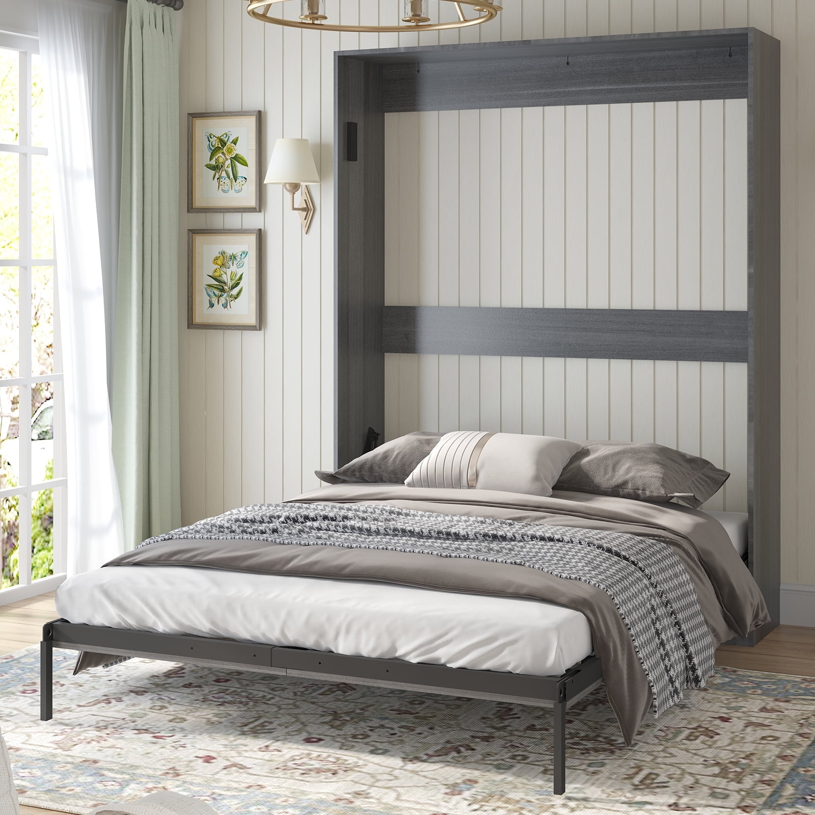 MUZZ Hideaway Murphy Bed for Home & Apartments, Foldable Bedroom ...