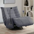 MUZZ Ergonomic Reclining Swivel Rocking Chair with USB Port & Smart ...