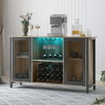 MUZZ Wine Bar Cabinet for Liquor and Glasses,Detachable Wine Rack ...
