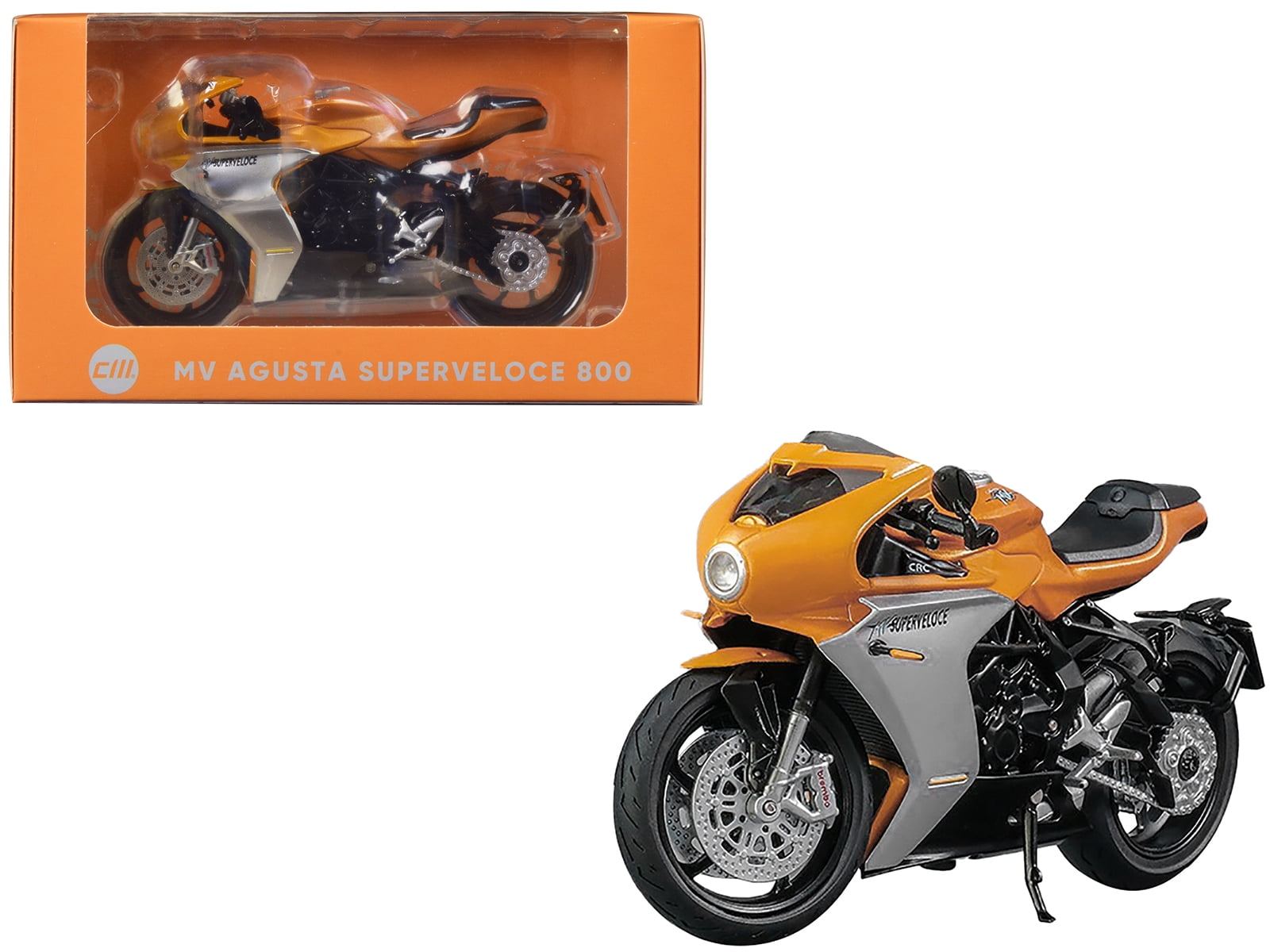 MV Agusta Superveloce 800 Motorcycle Orange and Silver 1/18 Diecast ...