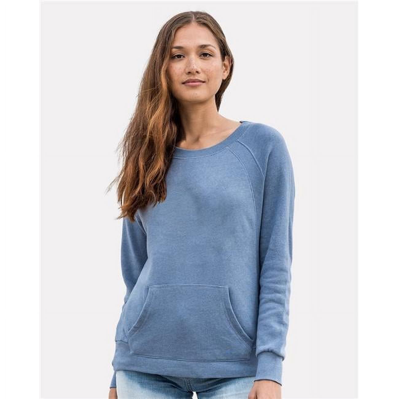 MV Sport B13752113 Women Angel Fleece Michaela Crewneck Sweatshirt, Sto ...