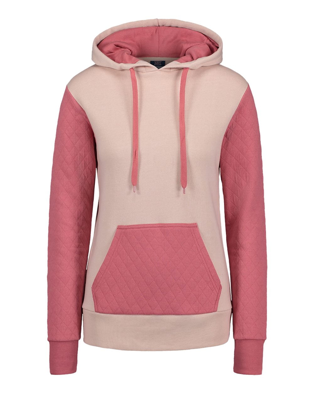 MV Sport Women's Cloud Fleece Quilted Hooded Sweatshirt W19145 Cameo ...