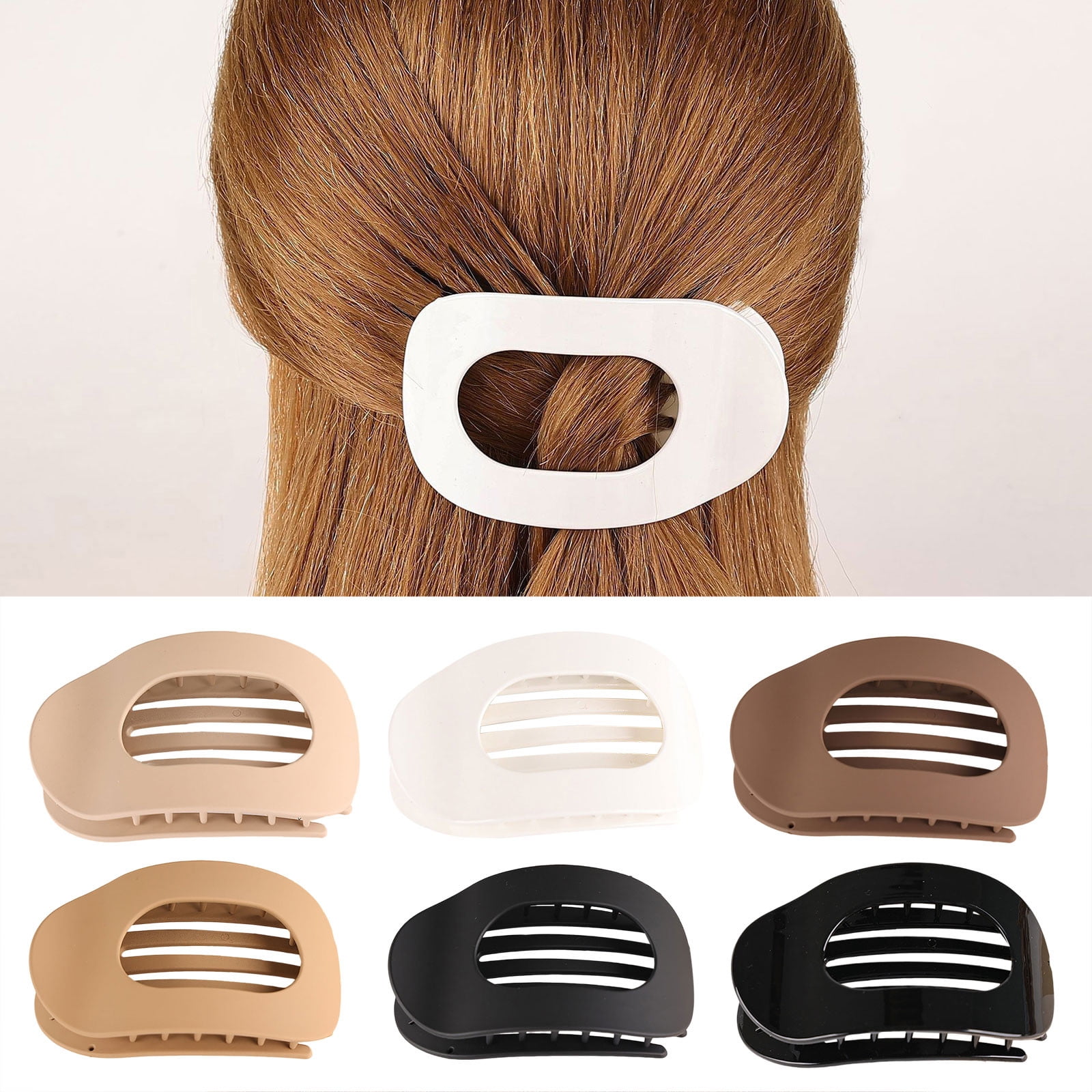 MVNSFEW 6PC Small Flat Round Hair Clip - Fall Collection - Hair Claw ...