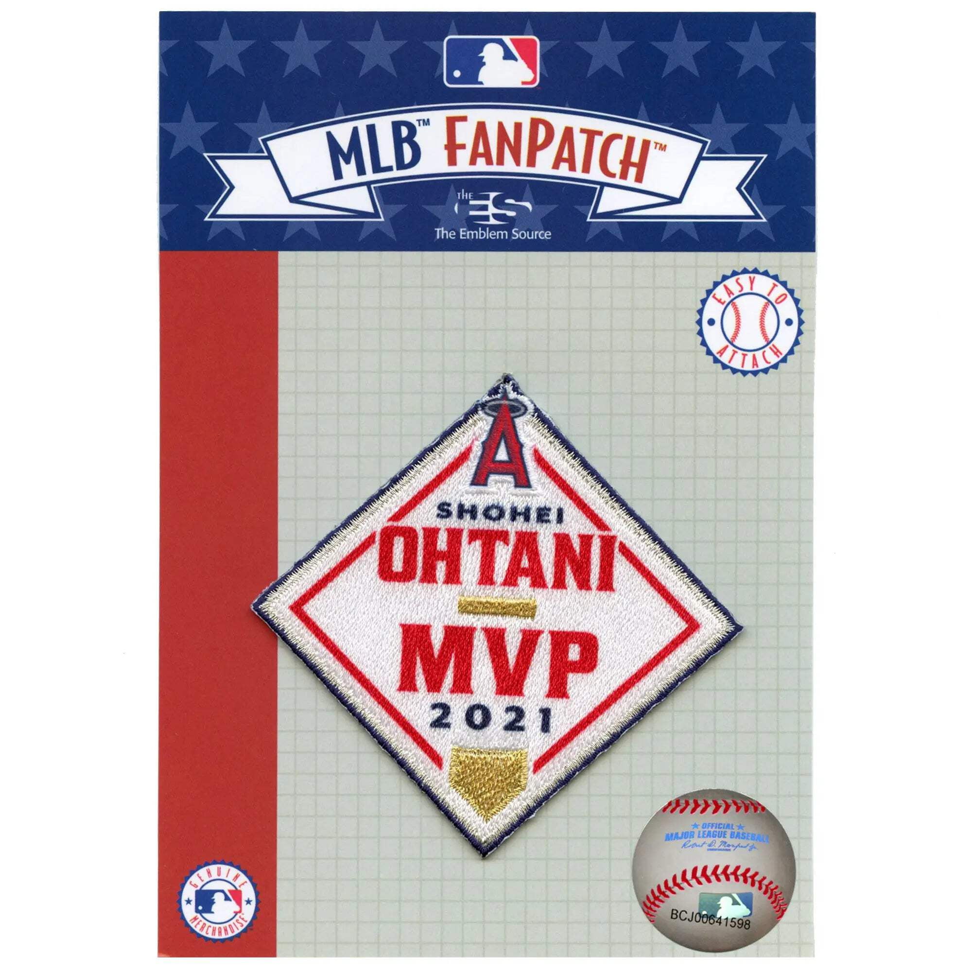 MVP 2021 Shohei Ohtani Fan Patch Los Angeles Angels Embroidered Iron on ...