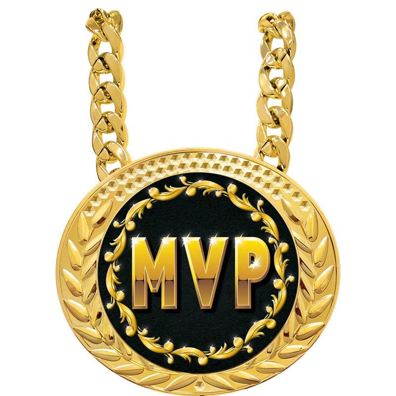 MVP Champion Turnover Chain Medal, 6" Greatest of All Time Gold Champ ...