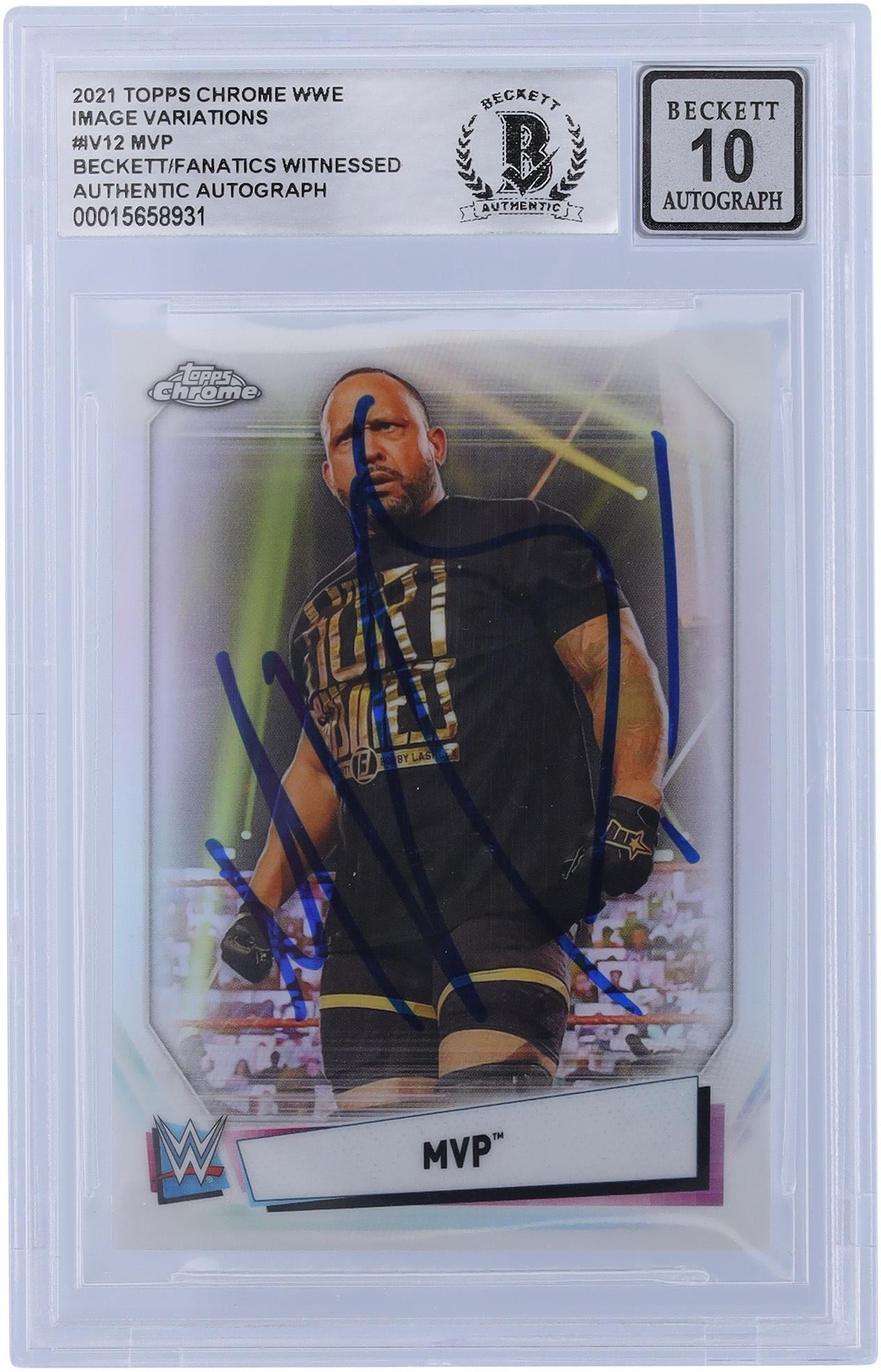 MVP WWE Autographed 2021 Topps Chrome Image Variations #IV-12 Beckett Fanatics Witnessed ...