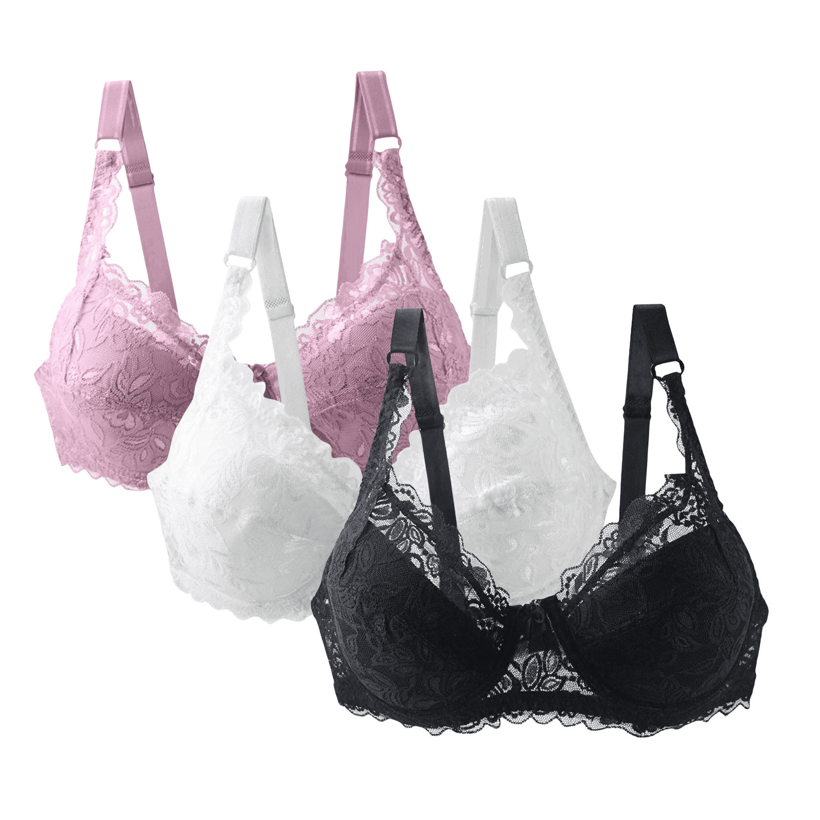 MVRLSH Jelly Bras For Women Womens Lace Bra Set Adjustable Straps ...