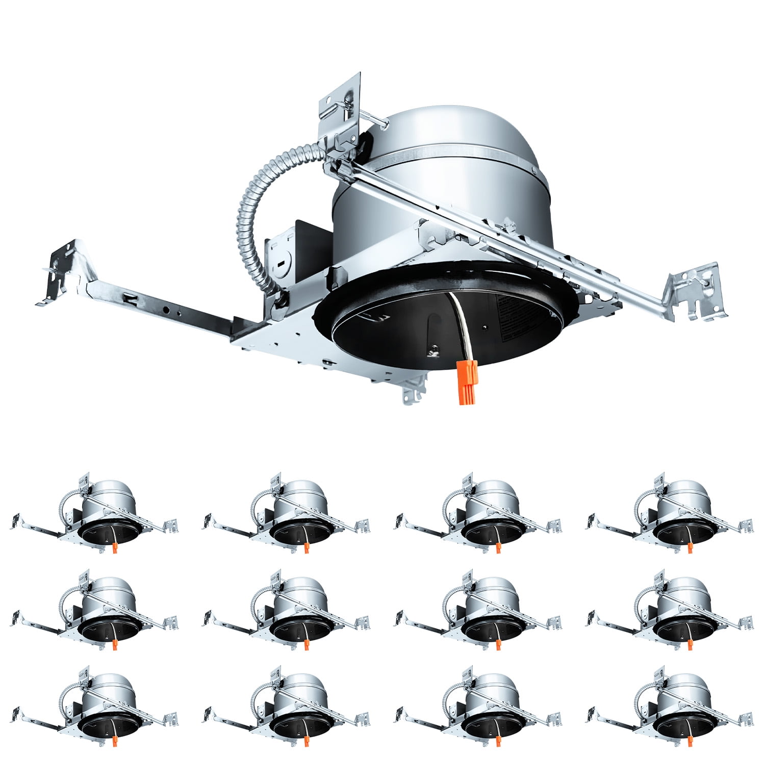 MW 12 Pack 6 inch Recessed Lighting Housing Can Light New Construction ...