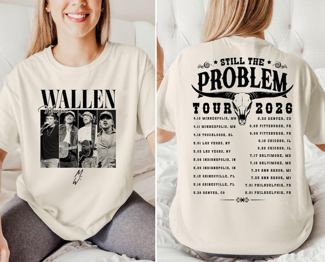 MW Country Music Tour 2026 Graphic T-Shirt – Western Bull Skull Concert ...