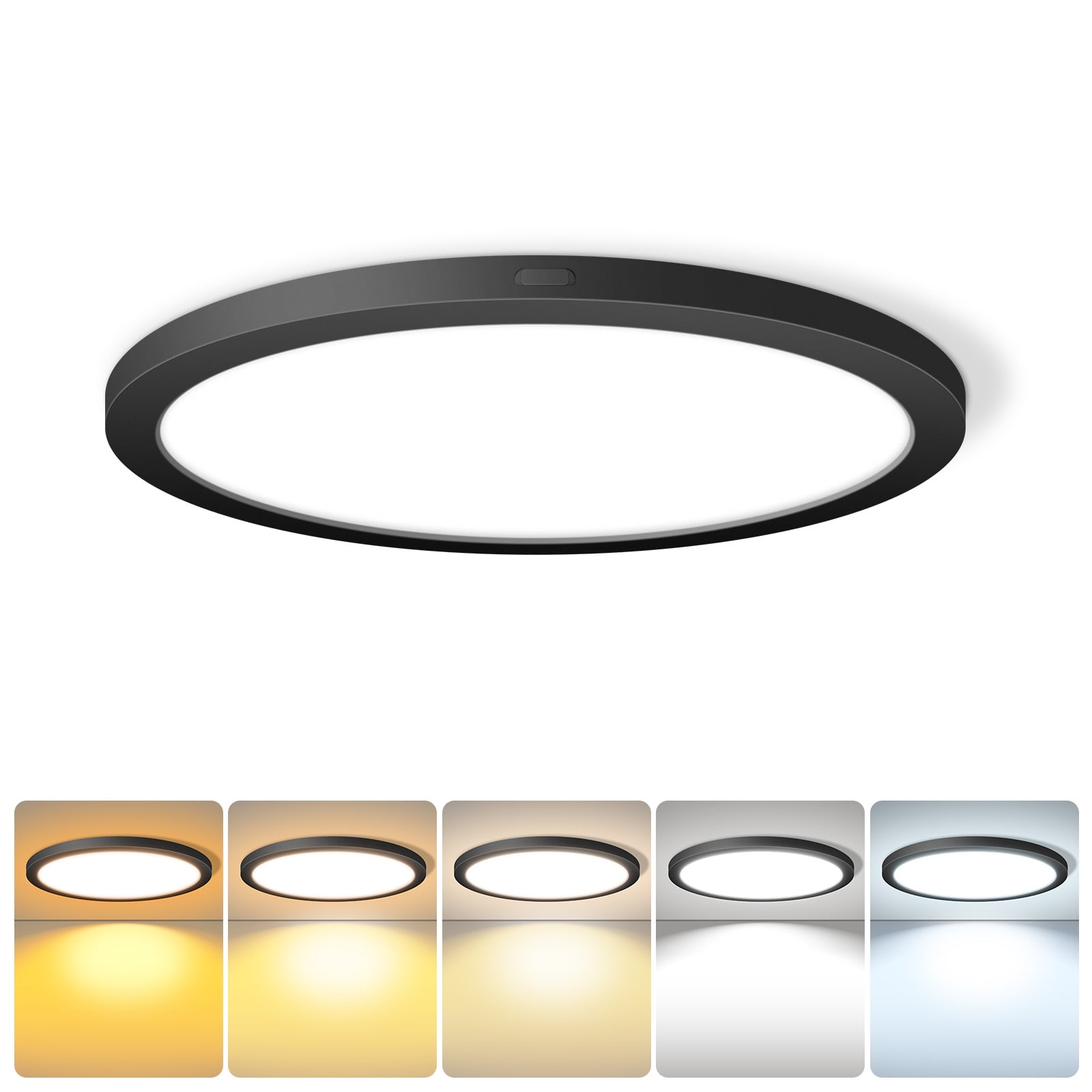 MW LIGHT LED Flush Mount Ceiling Lights, 9 Inch Round Black Ceiling ...