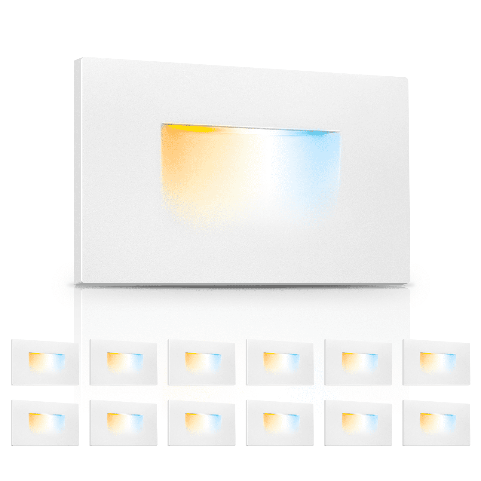 MW LIGHTING 12-PACK Led Stair Lights, 3W 100LM, 2700K-5000K 5CCT LED ...