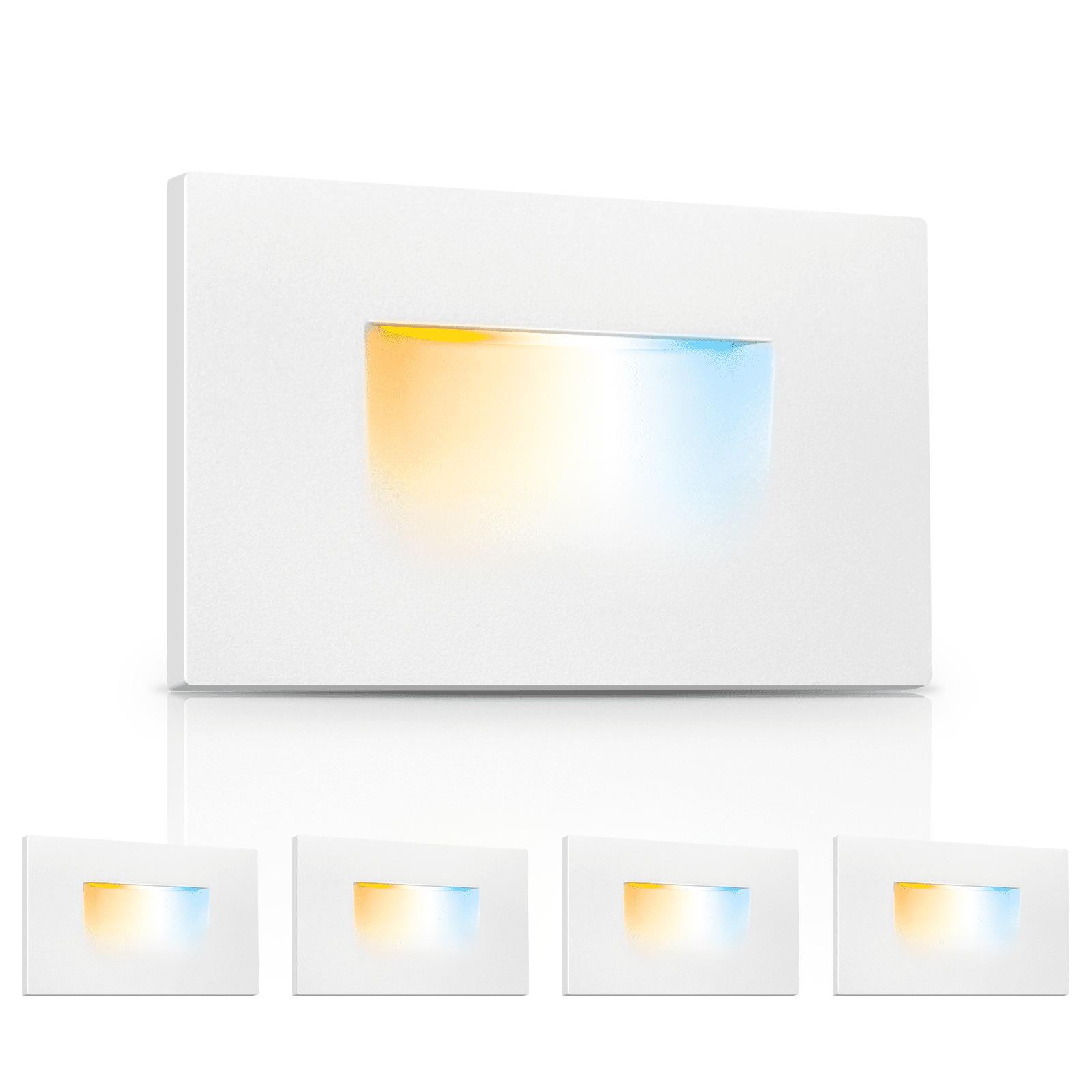 MW LIGHTING 4-PACK Led Stair Lights, 3W 100LM, 2700K-5000K 5CCT LED ...
