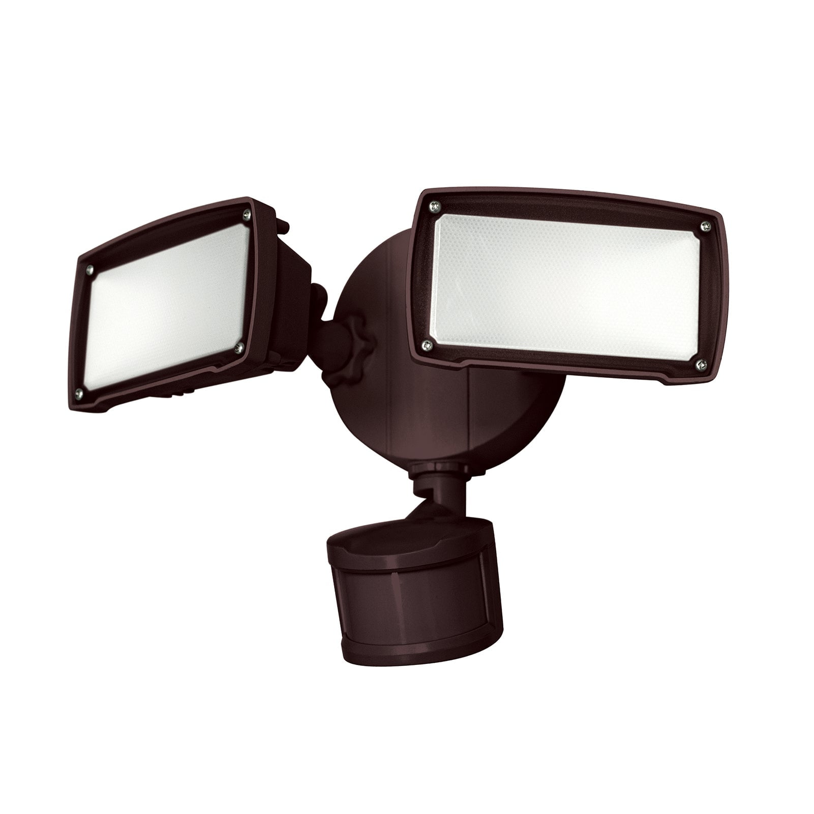 MW Lighting Twin Head LED Dusk-to-Dawn Security Light with Motion ...