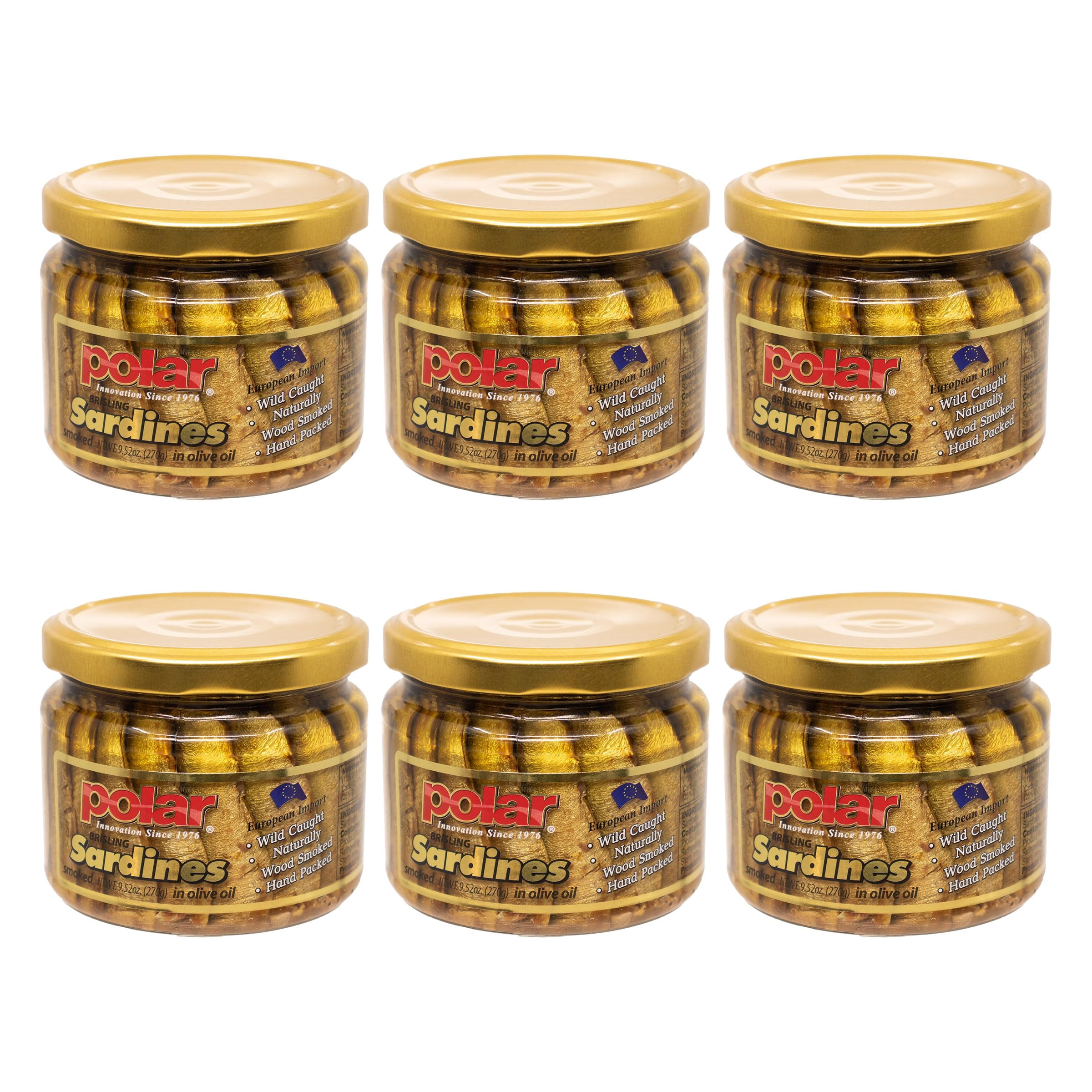 MW Polar Naturally Alder Wood Smoked Brisling Sardines in Olive Oil, 9 ...