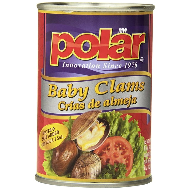 MW Polar Whole Baby Clams, 10 oz Can, Quality Shellfish, Perfect for ...