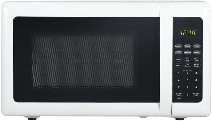 MW7302W Compact Countertop Microwave Oven with Touch Control, Display ...