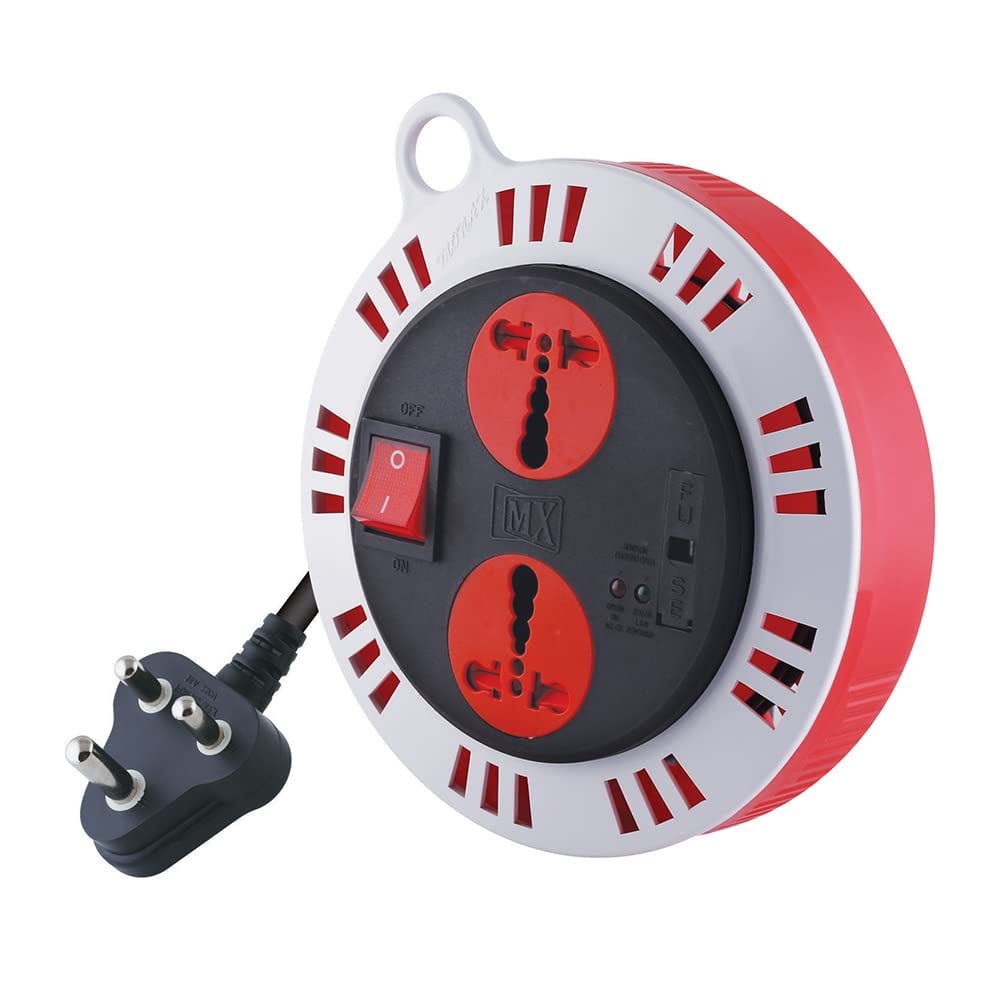 MX 2 Outlet Universal Socket Spike Guard Extention Box 15 AMPS 5 AMPS ...