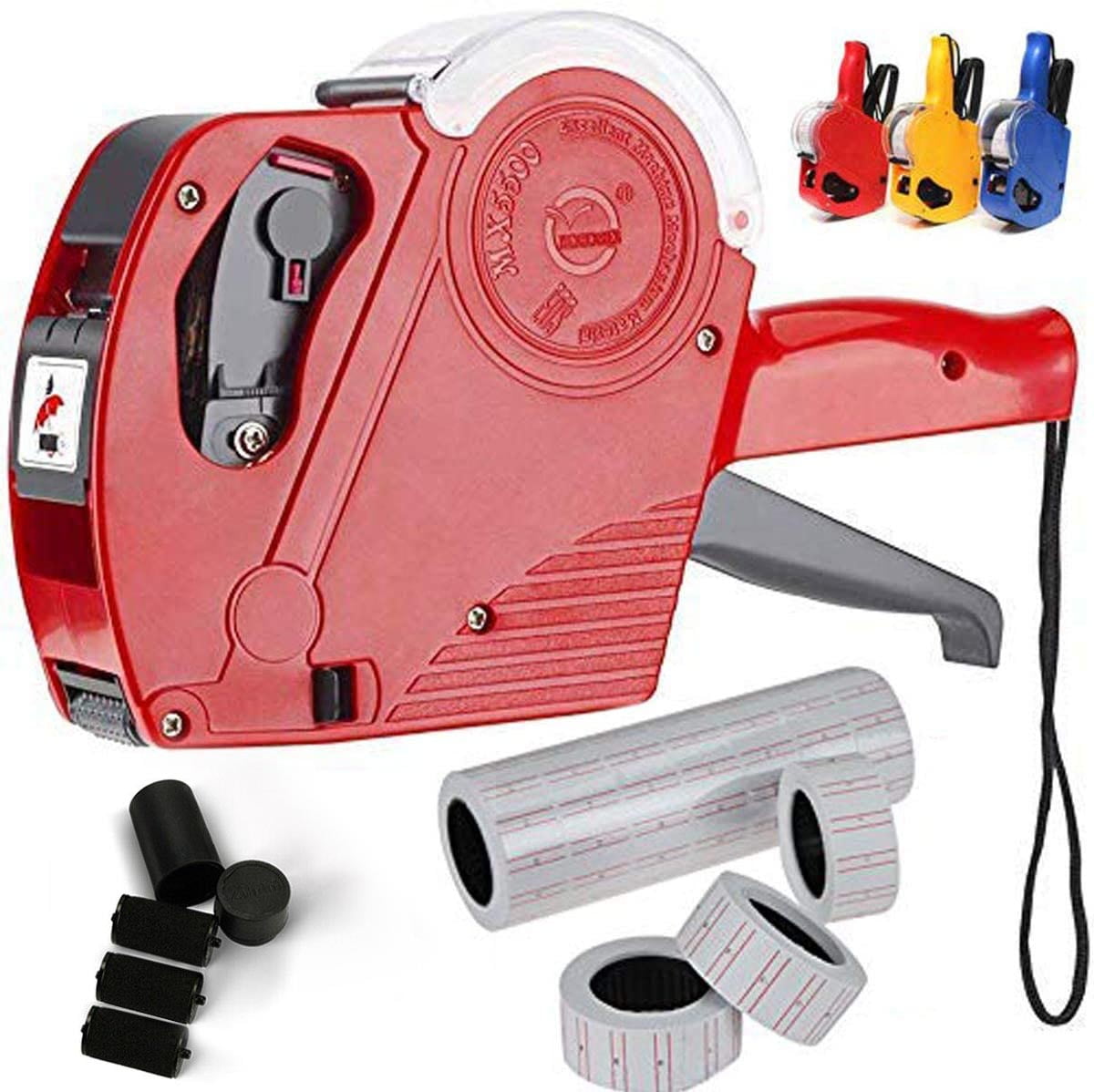MX-5500 8-Digit EOS Price Tag Gun Marker with 5000 White/Red Line ...