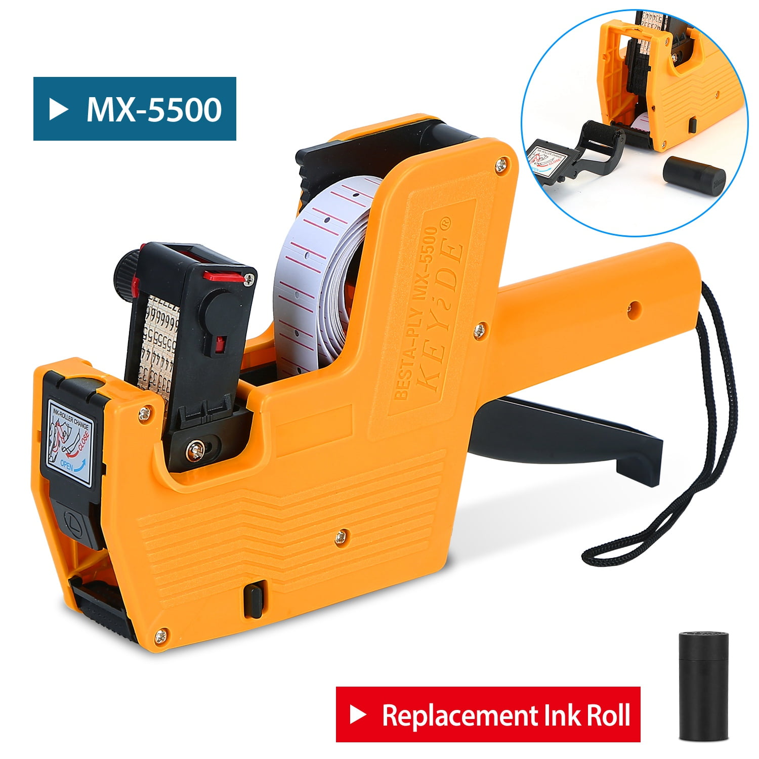 iMounTEK MX-5500 8-Digit Price Tag Gun, Sticker Labels & Ink, Effective ...