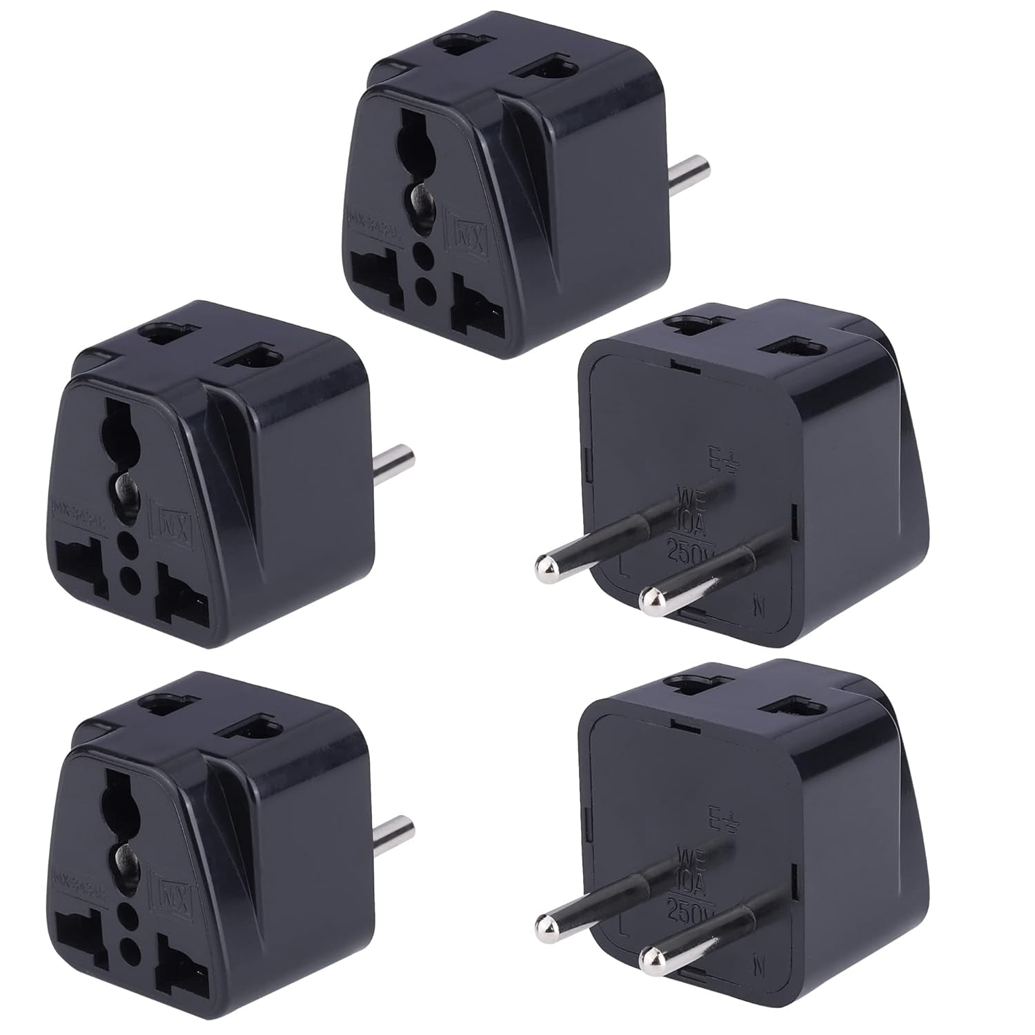MX Universal Travel Adapter Type C India to Europe Turkey Spain Italy ...