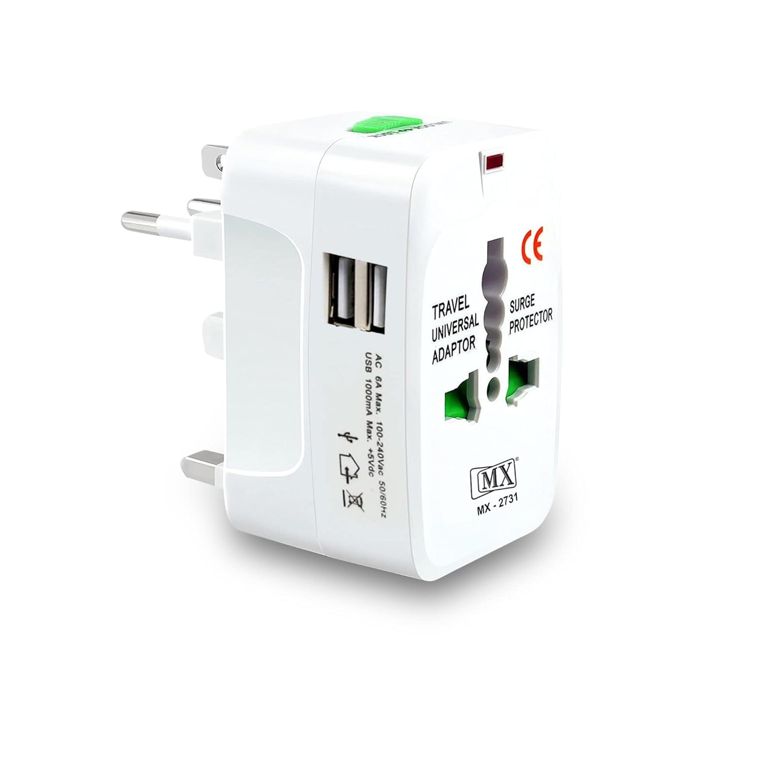 MX Universal Travel Adapter with USB Port All in one International ...