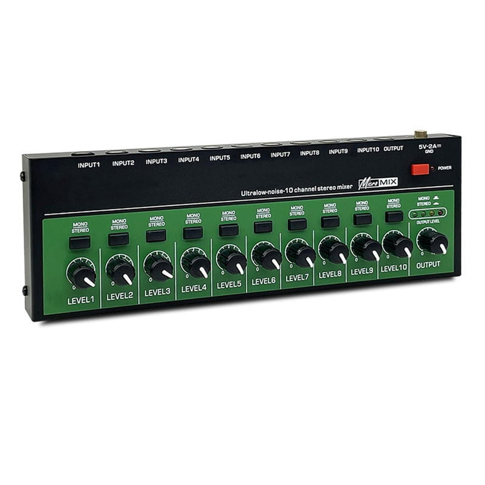 MX1002 10 Channels Stereo Headphone Amplifier Mini Portable Ultra Low ...