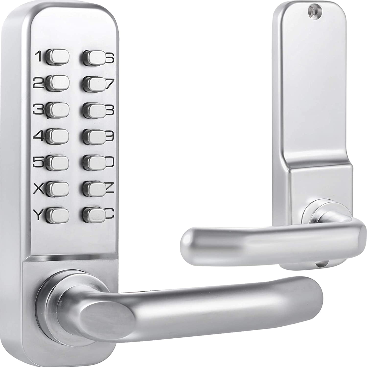 MX400 14 Digit Keypad Mechanical Door Lock Lever Set - 60mm Latch for ...