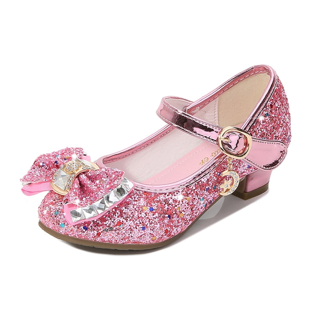 MXIEZI Girls Pink Dress Shoes//Dress shoes，Princess Shoes/High Heels ...